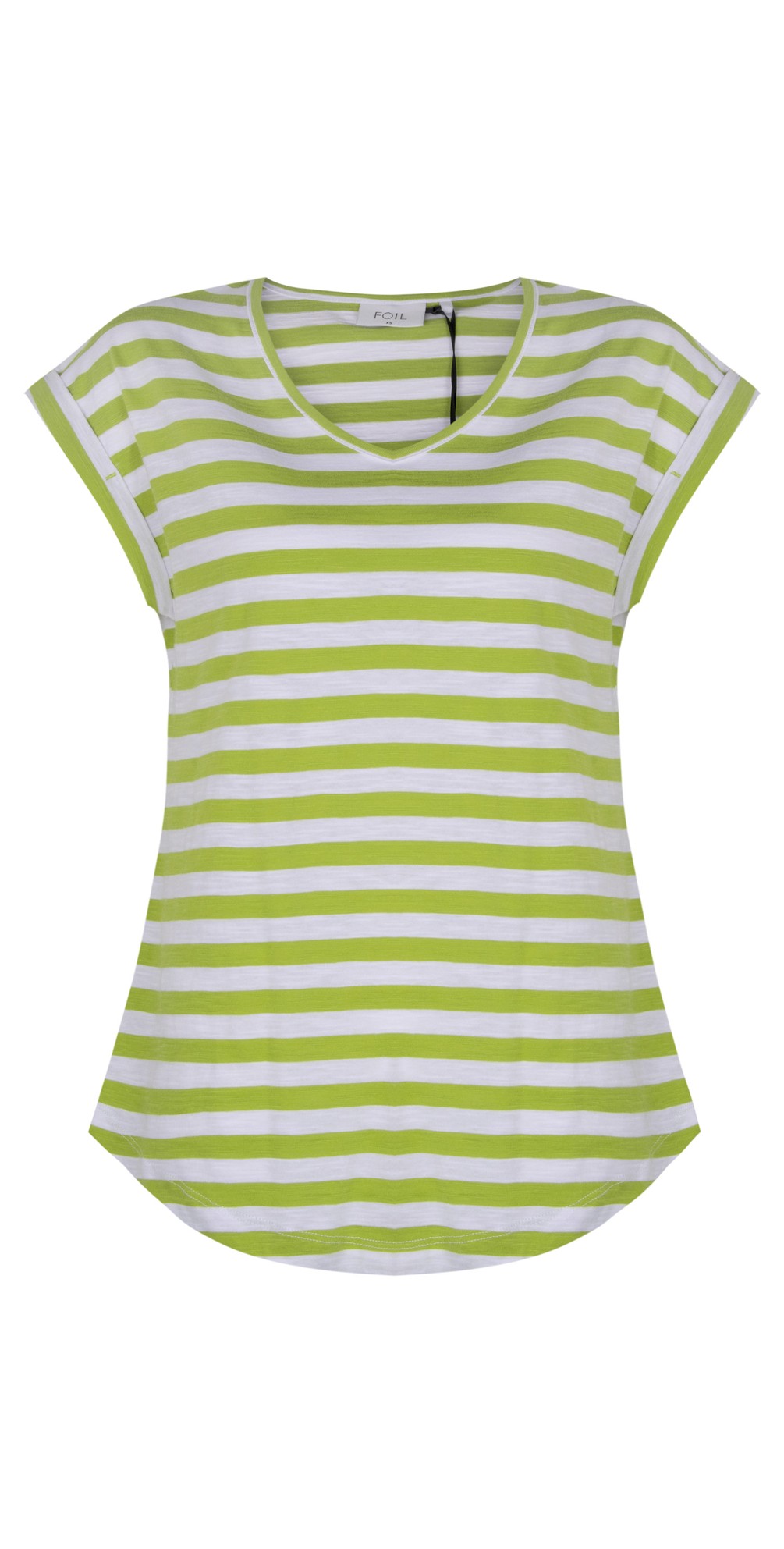 Foil Next Level Tee in Leaf / White Stripe