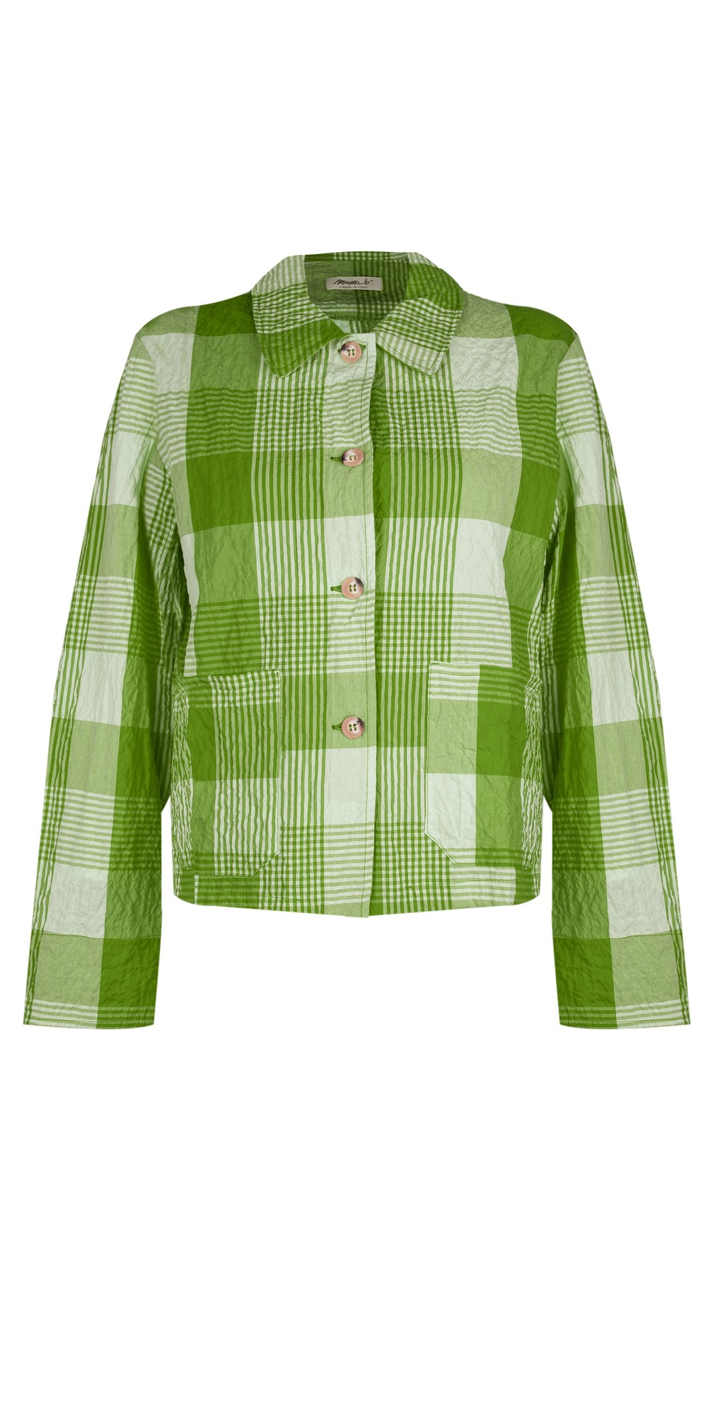 Mama B Andy Q Avocado Checked Jacket in Avocado