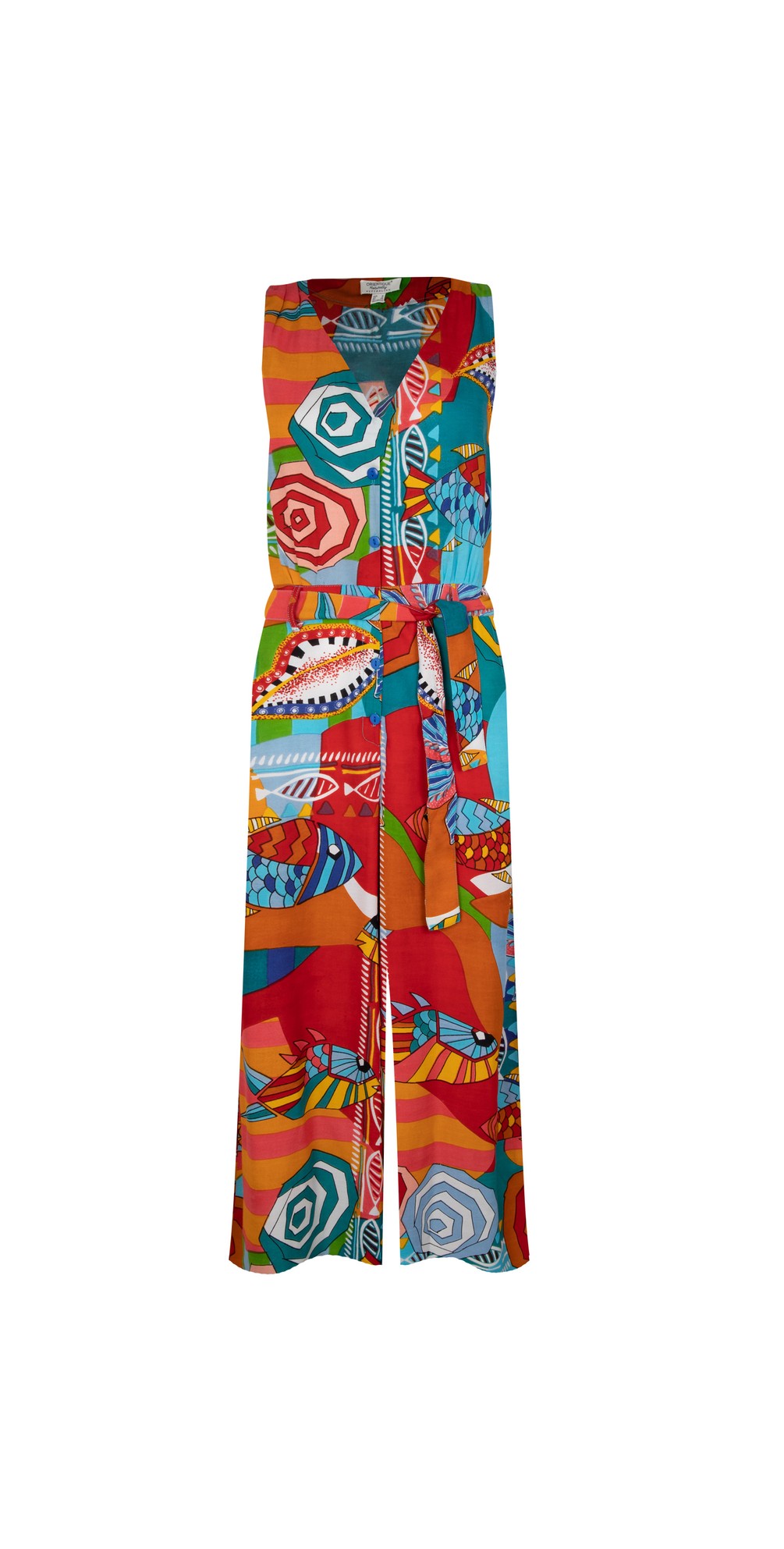 Orientique Oia Wide Leg Jumpsuit in Multi Bright