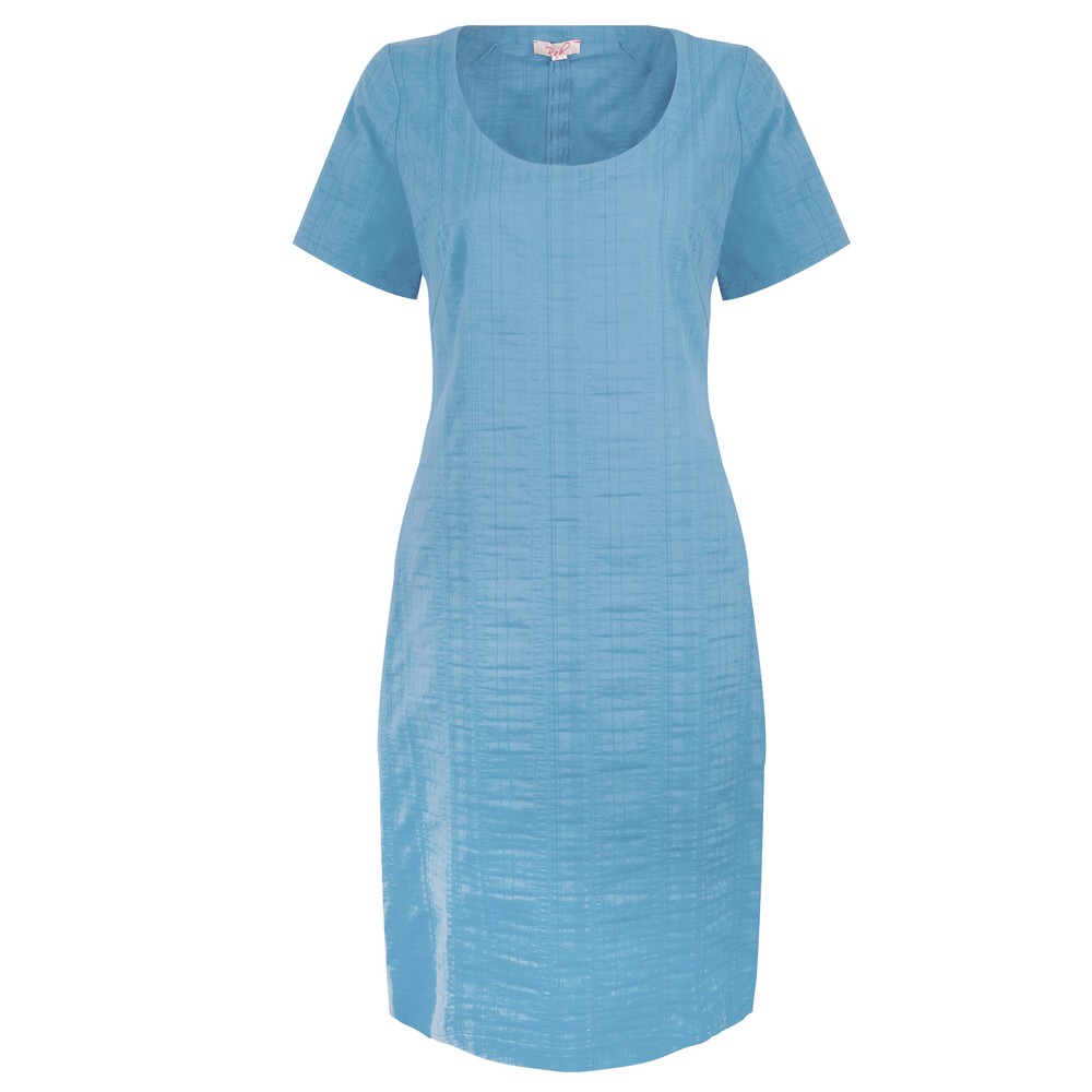 Robell Kleid Lu Blue Seersucker Stripe Dress in Blue 60