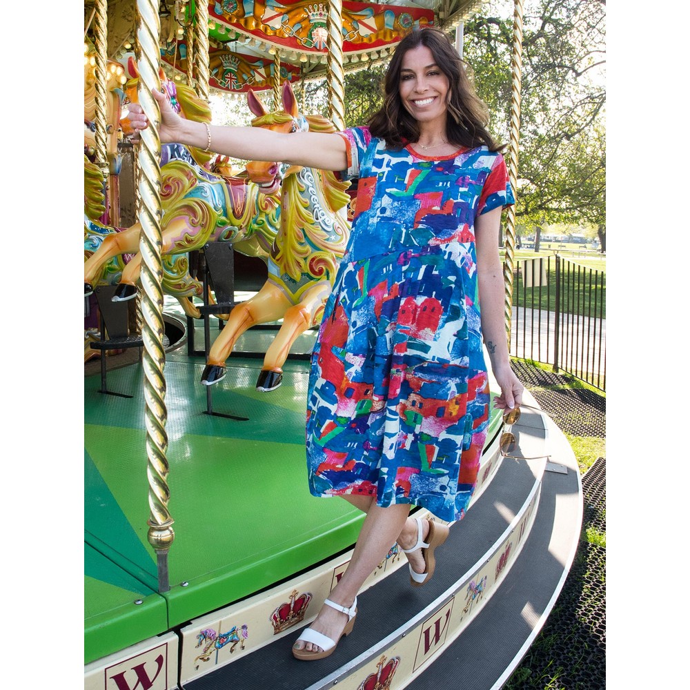Orientique Certified Organic Santorini Bubble Dress in Santorini