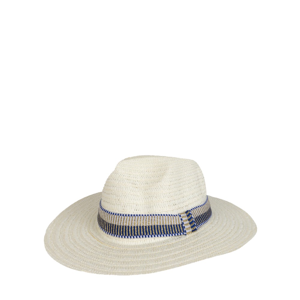 Black Ginger Panama Straw Folding Hat in Straw