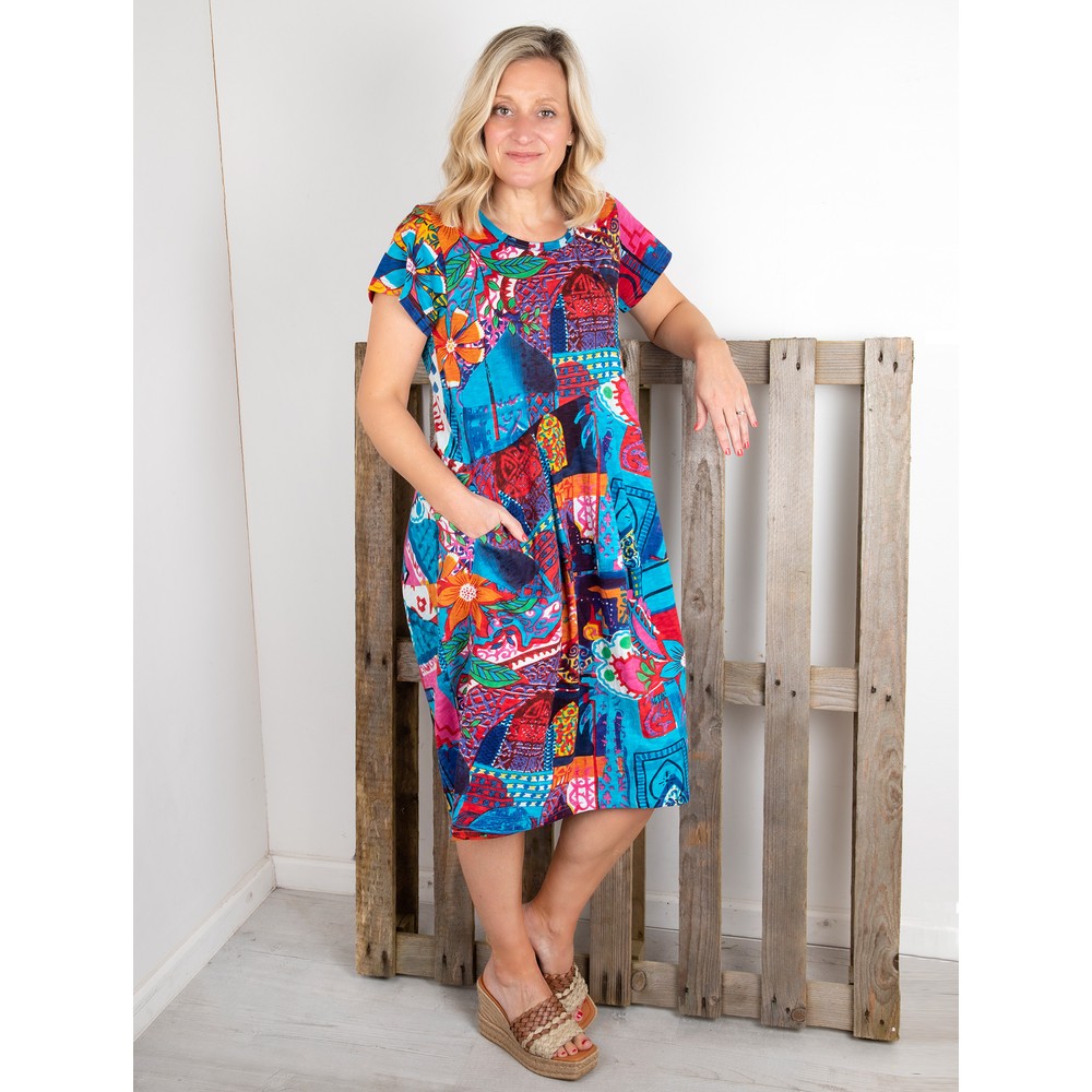 Orientique Certified Organic Marakesh Bubble Dress in Marakesh Red