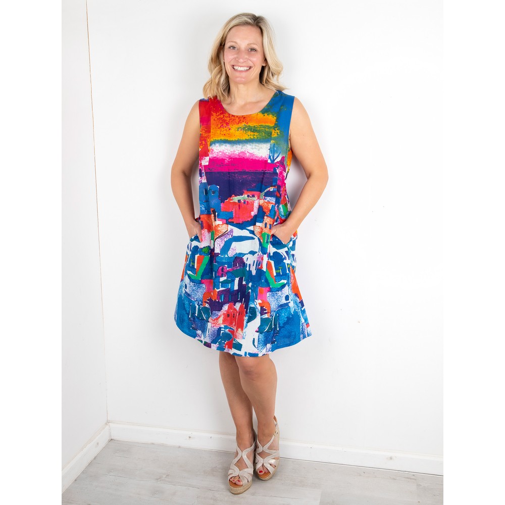 Orientique Certified Organic Santorini Shift Dress in Santorini