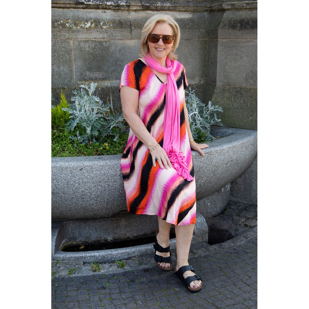 Masai Clothing MaNebili Print Dress in Tigerlily