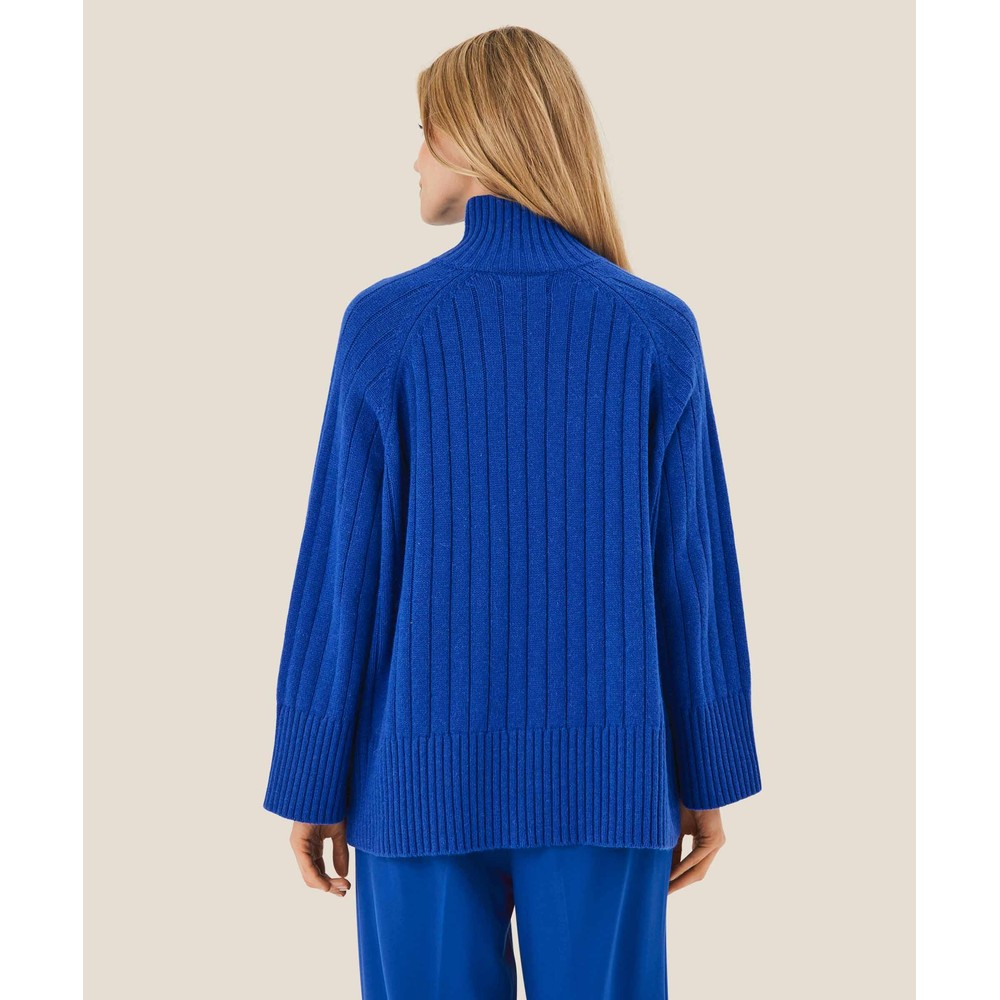 Masai Clothing MaFelixa Blue Oversized Knit Jumper in Surf The Web