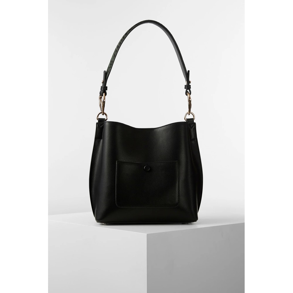 Luella Grey Celia Black Bucket Handbag in Black