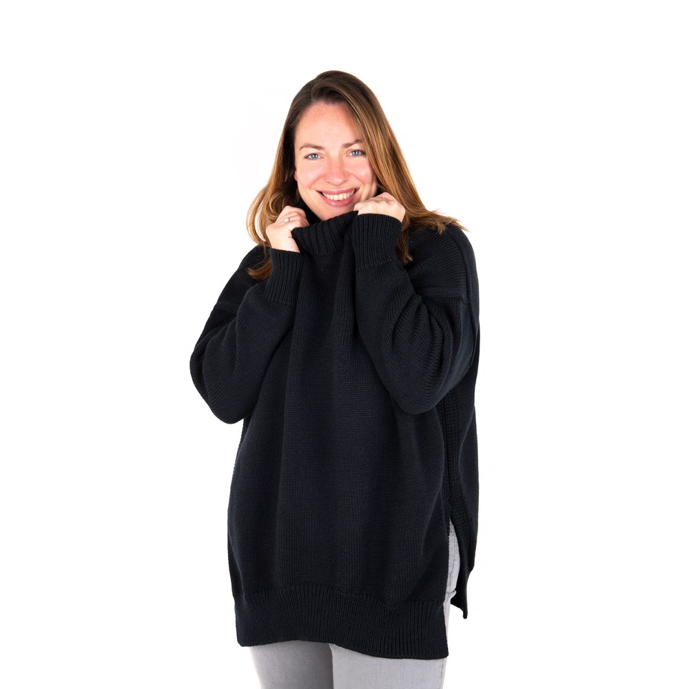 Chalk Maria Oversized Jumper in Black