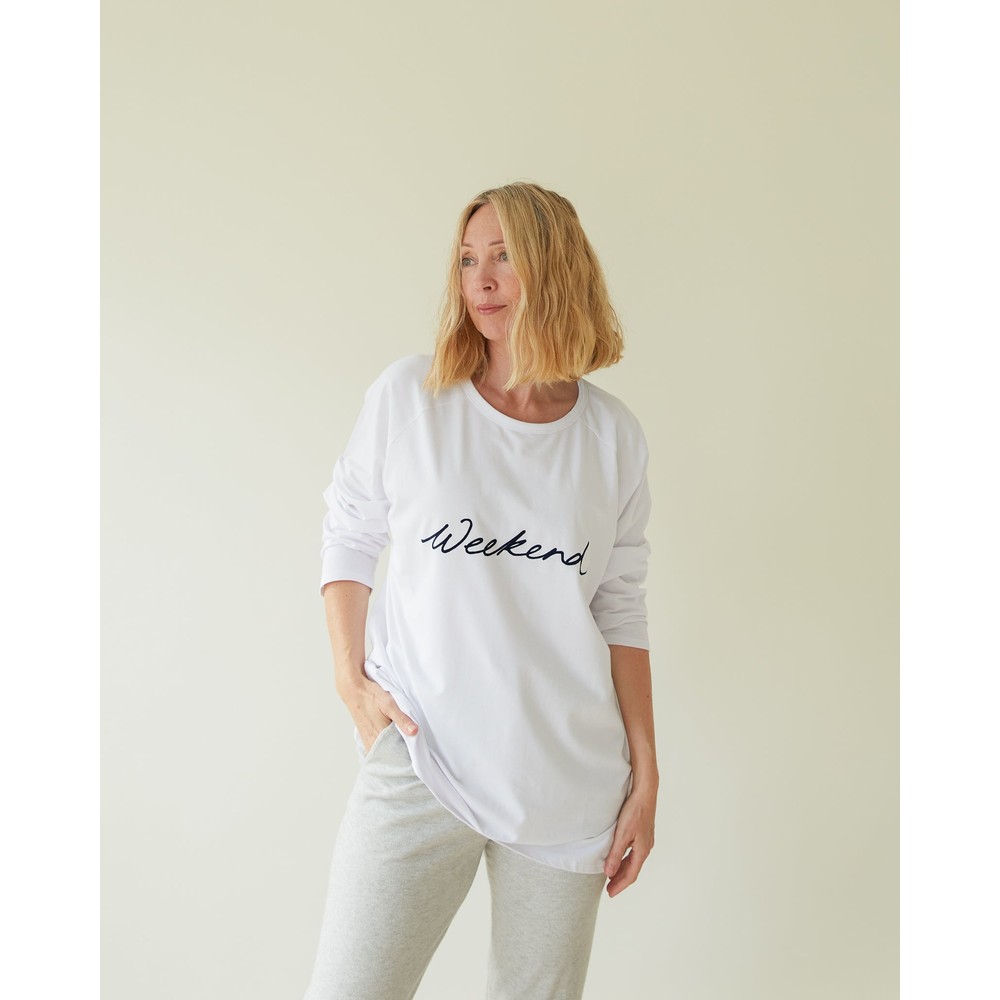 Chalk Robyn Weekend Top in White / Navy
