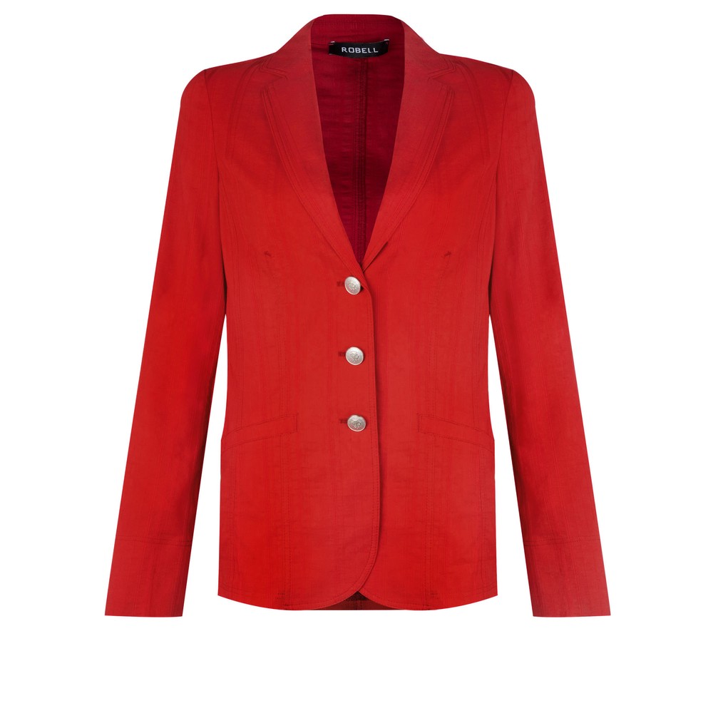 Robell Emilia Red Fitted Jacket in Red 40