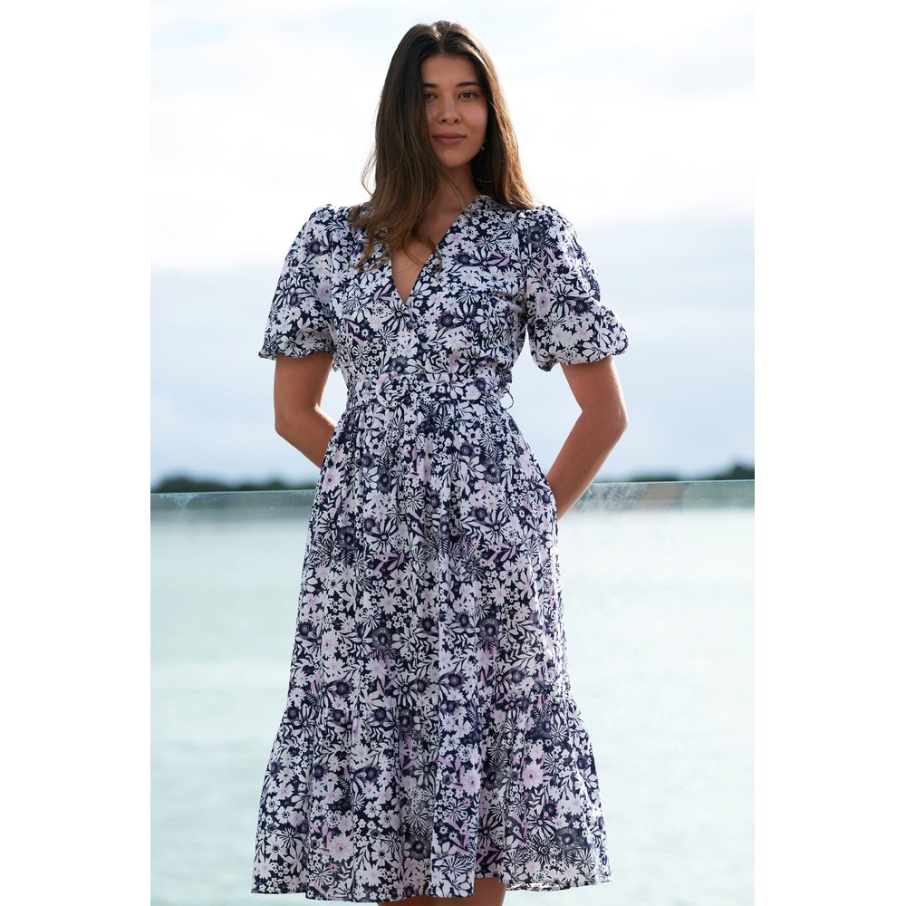 Foil Southern Charm Shadow Flower Dress in Shadow Flower Foil Southern Charm Shadow Flower Dress in Shadow Flower