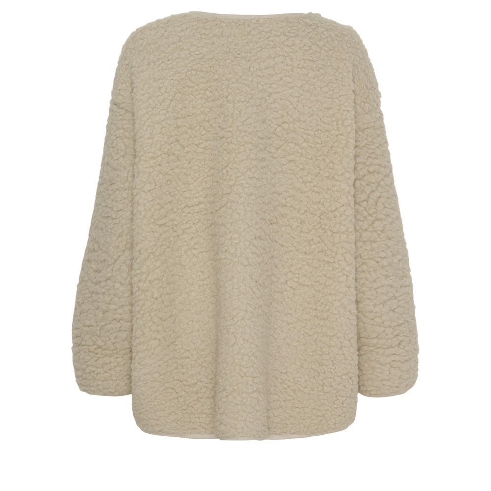 Marta Du Chateau Lucile Beige Fleece Jacket in Beige