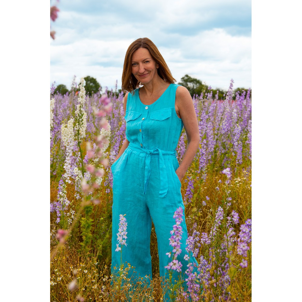 Amazing Woman Jilly Turquoise Jumpsuit in Turquoise