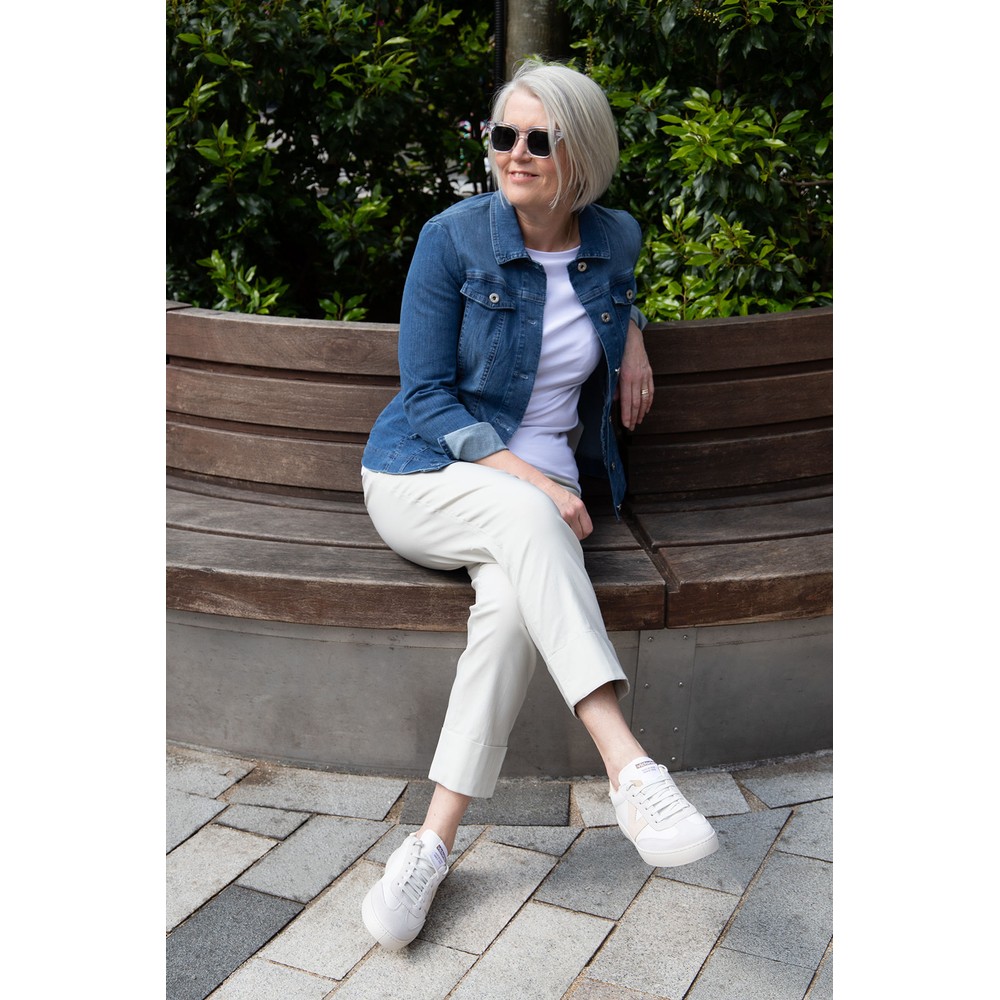 Robell Happy Deep Cobalt Blue 64 Washed Denim Jacket in Deep Cobalt Blue 64