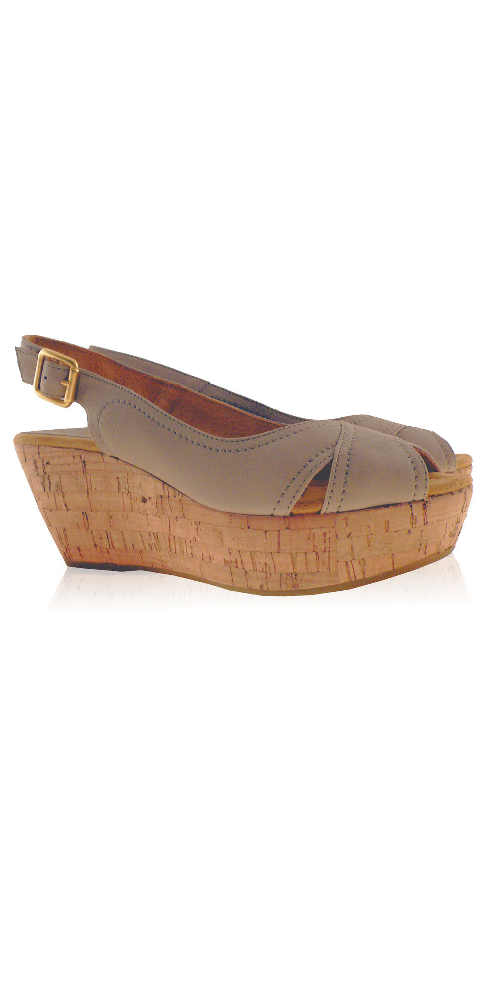 Unisa Shoes Puena Wedge in Stone