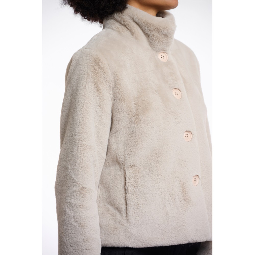 RINO AND PELLE Vie Birch Faux Fur Jacket in Birch