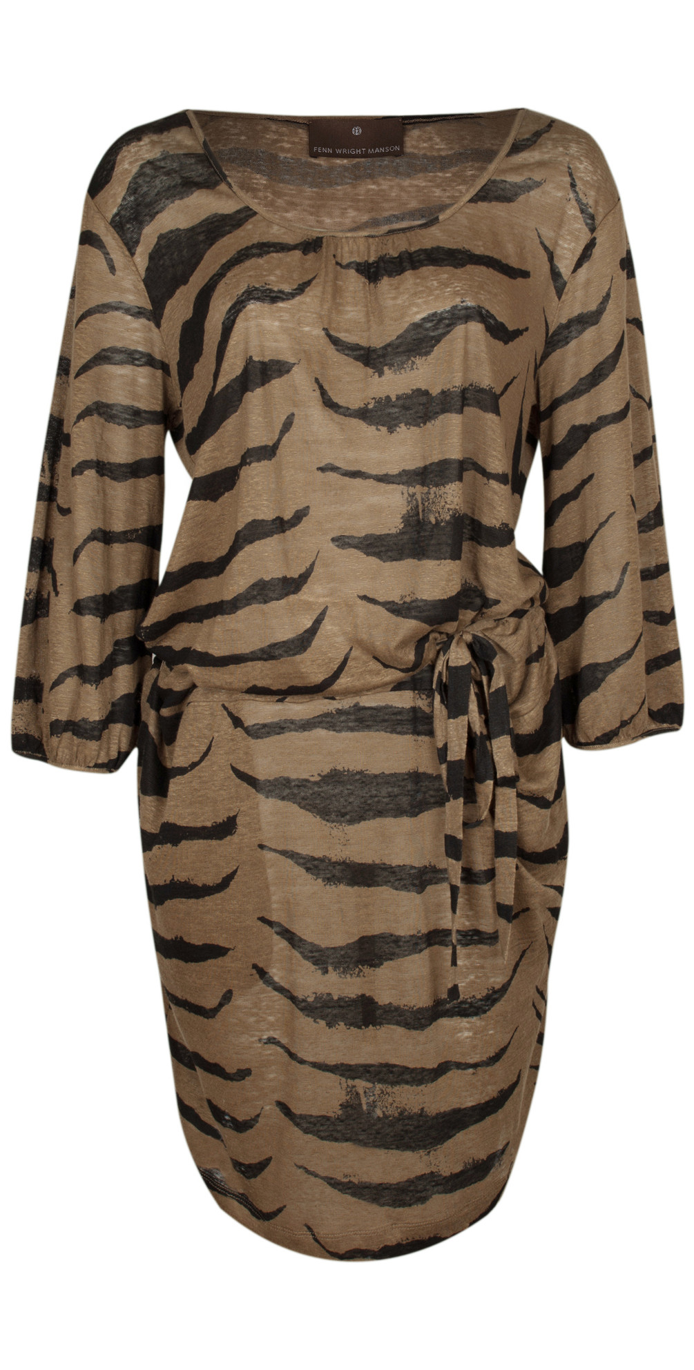Fenn Wright Manson Tiger Print Dress in Khaki
