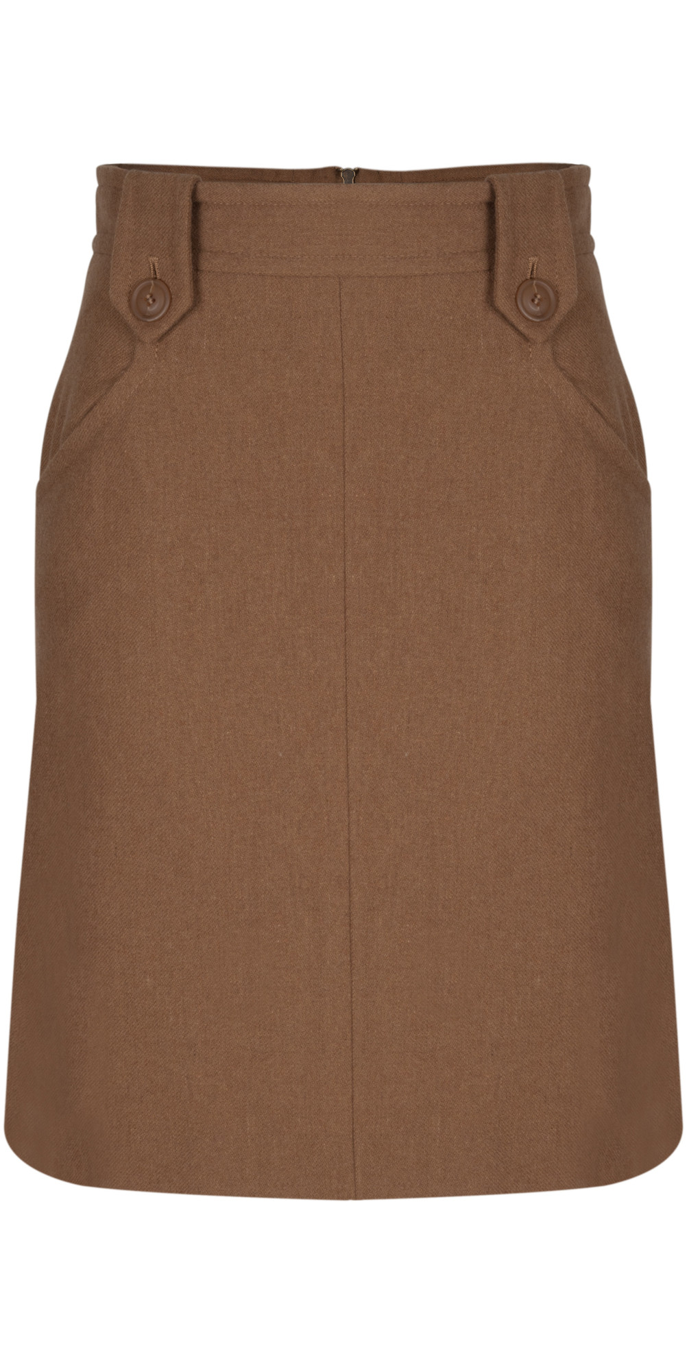 Great Plains Camille Flannel Tab Skirt in Camel