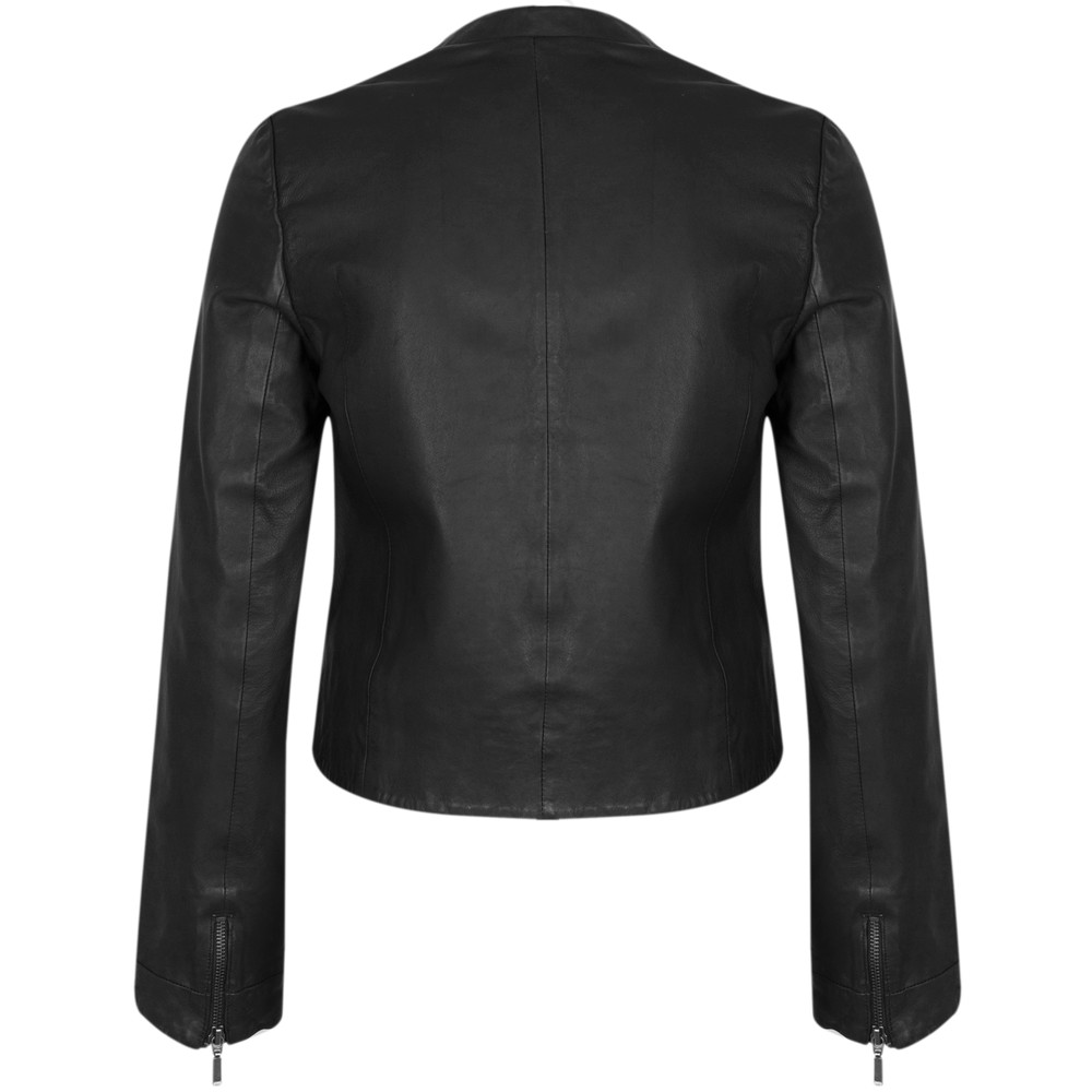 French Connection Joshua Leather Jacket in Black