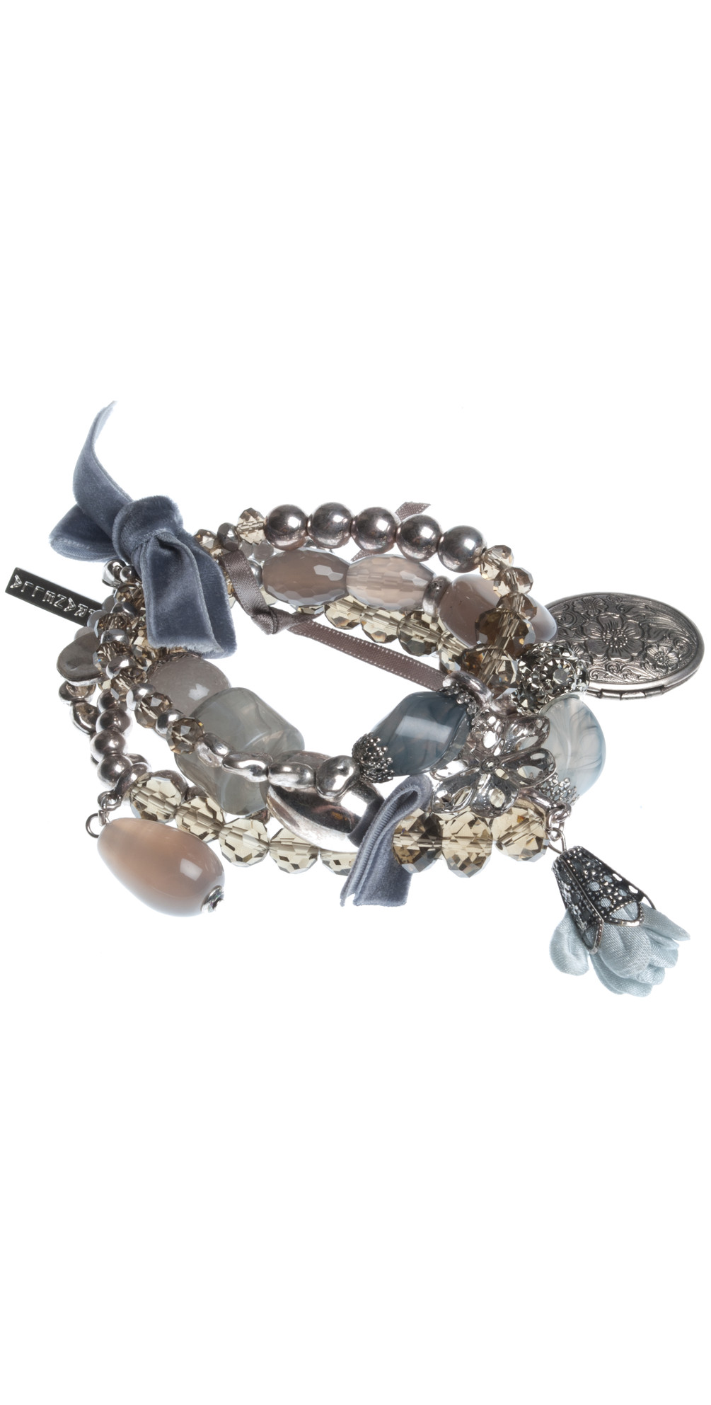 Pranella Velvet Bracelet in Silver