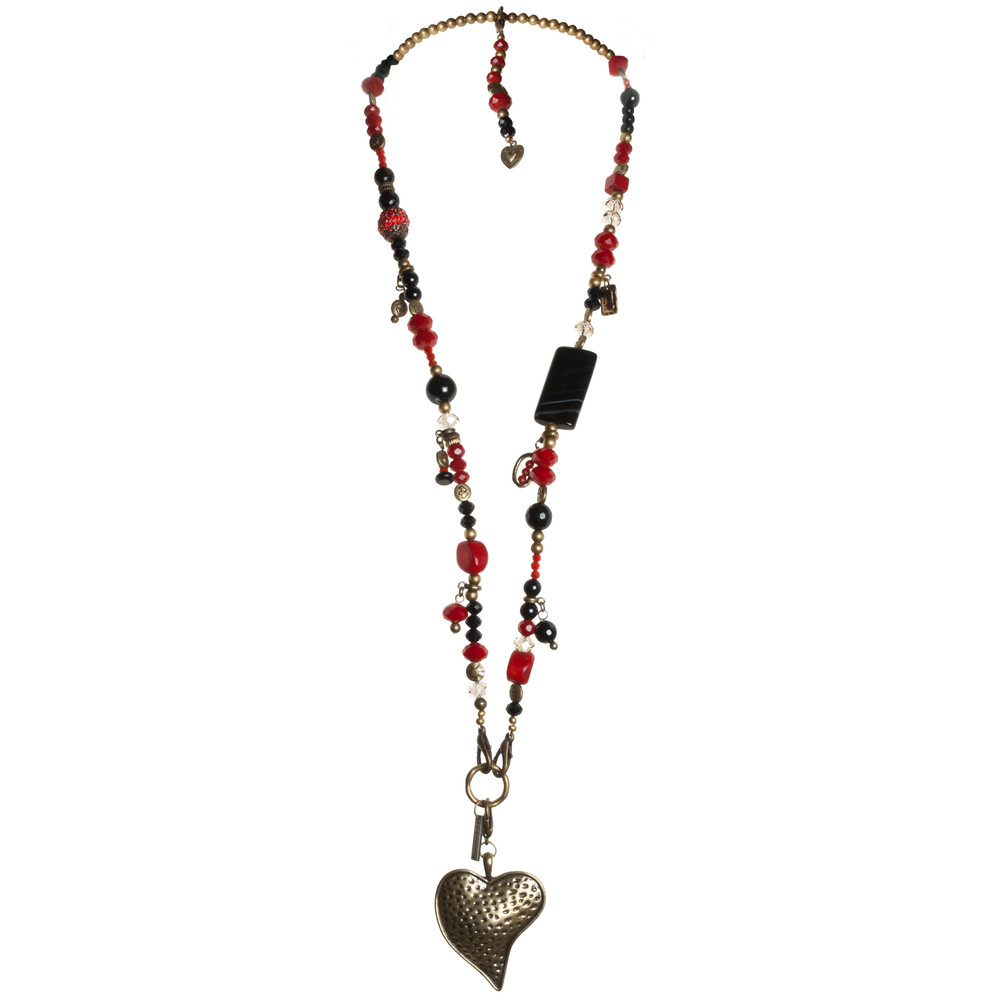 Pranella Winter Scarlet Necklace in Gold