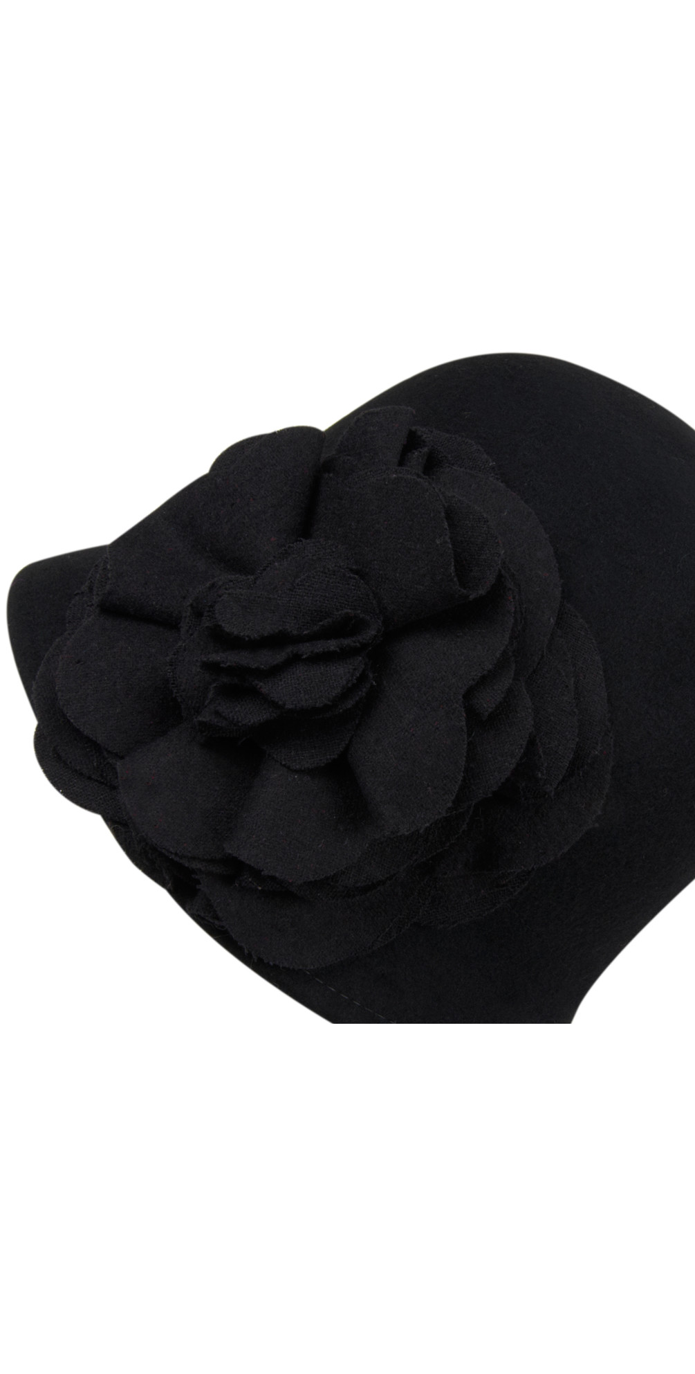 Pia Rossini Paige Wool Mould Hat in Black