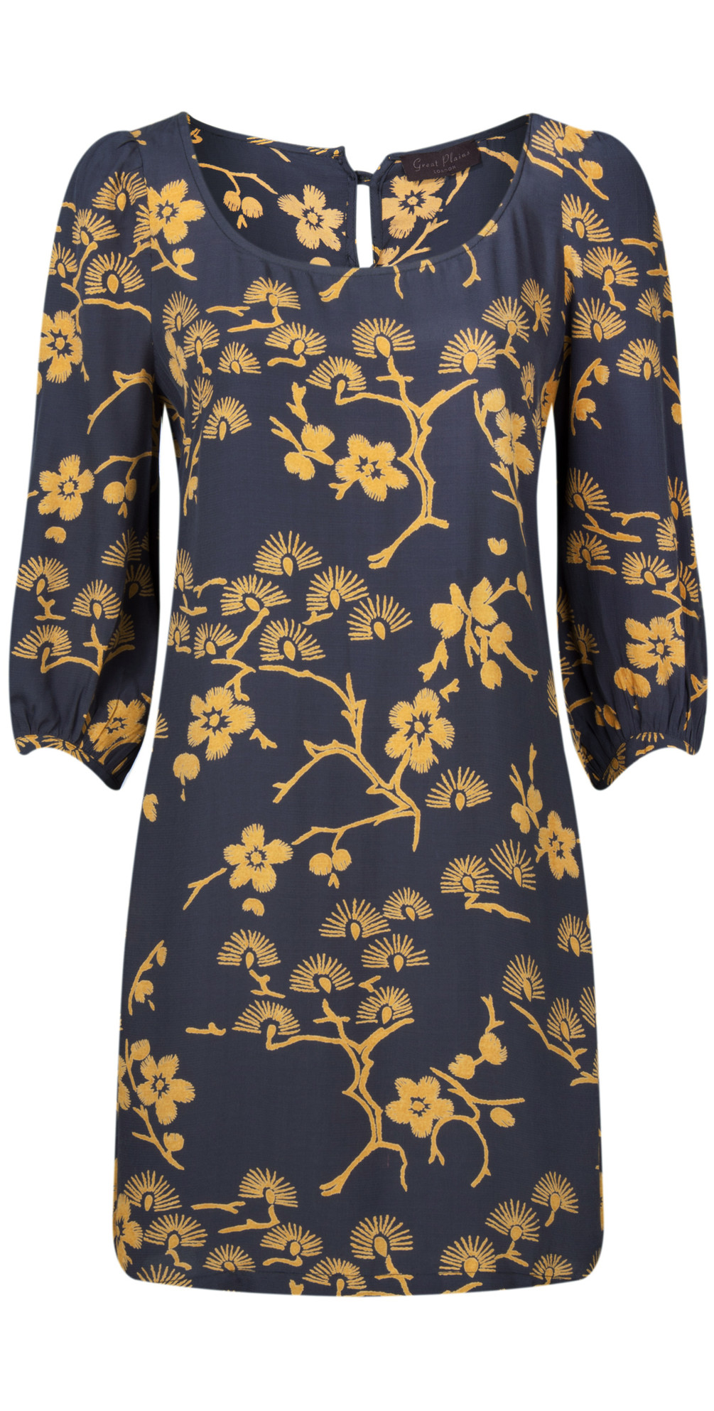 Great Plains Japanese Blossom Tunic Dress in Iron
