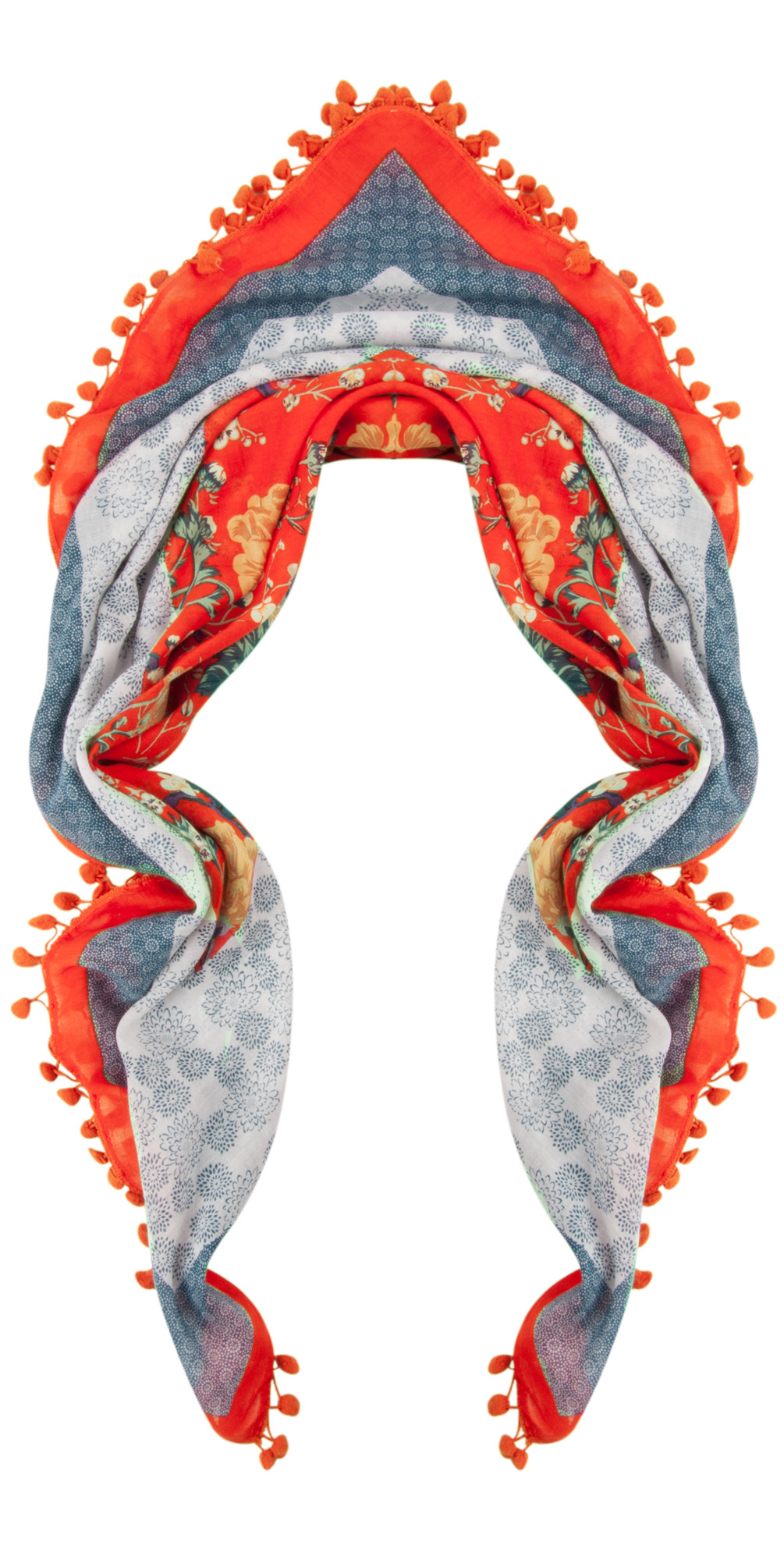 Mexx Patchwork Scarf in Red