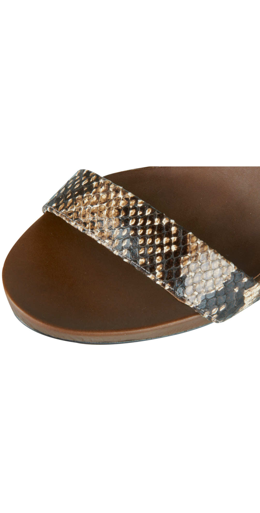 Unisa Shoes Python High Sandal in Natural