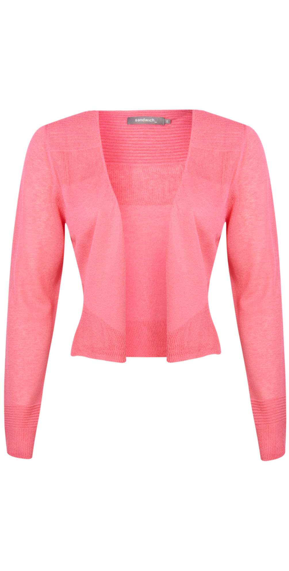 Sandwich Clothing Long Sleeve Rayon Cardigan in Orchid