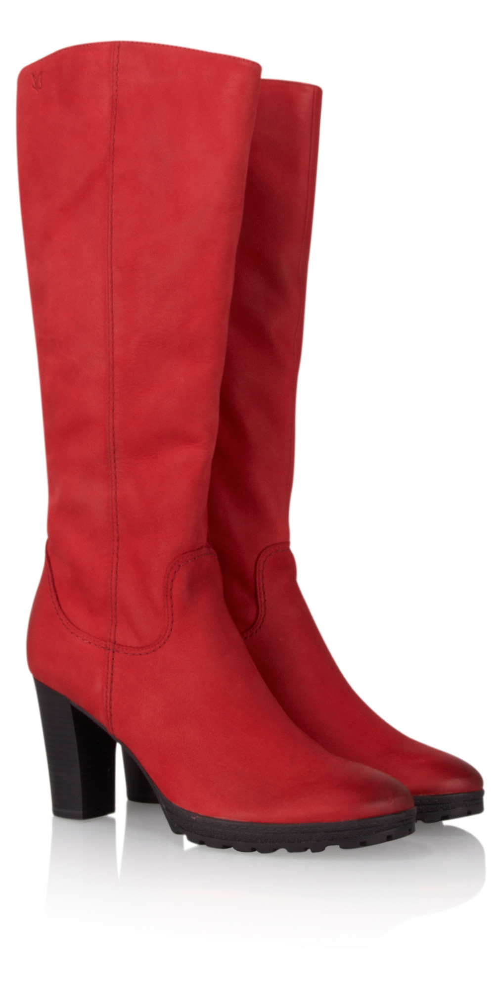 Caprice Footwear Leather Calf Boot in Red