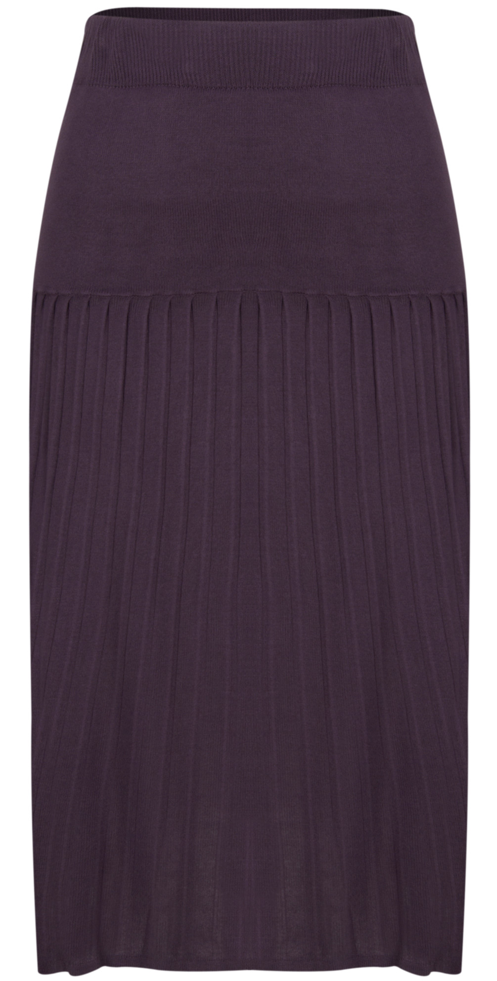 Great Plains Canberra Pleat Knit Skirt in Raisin