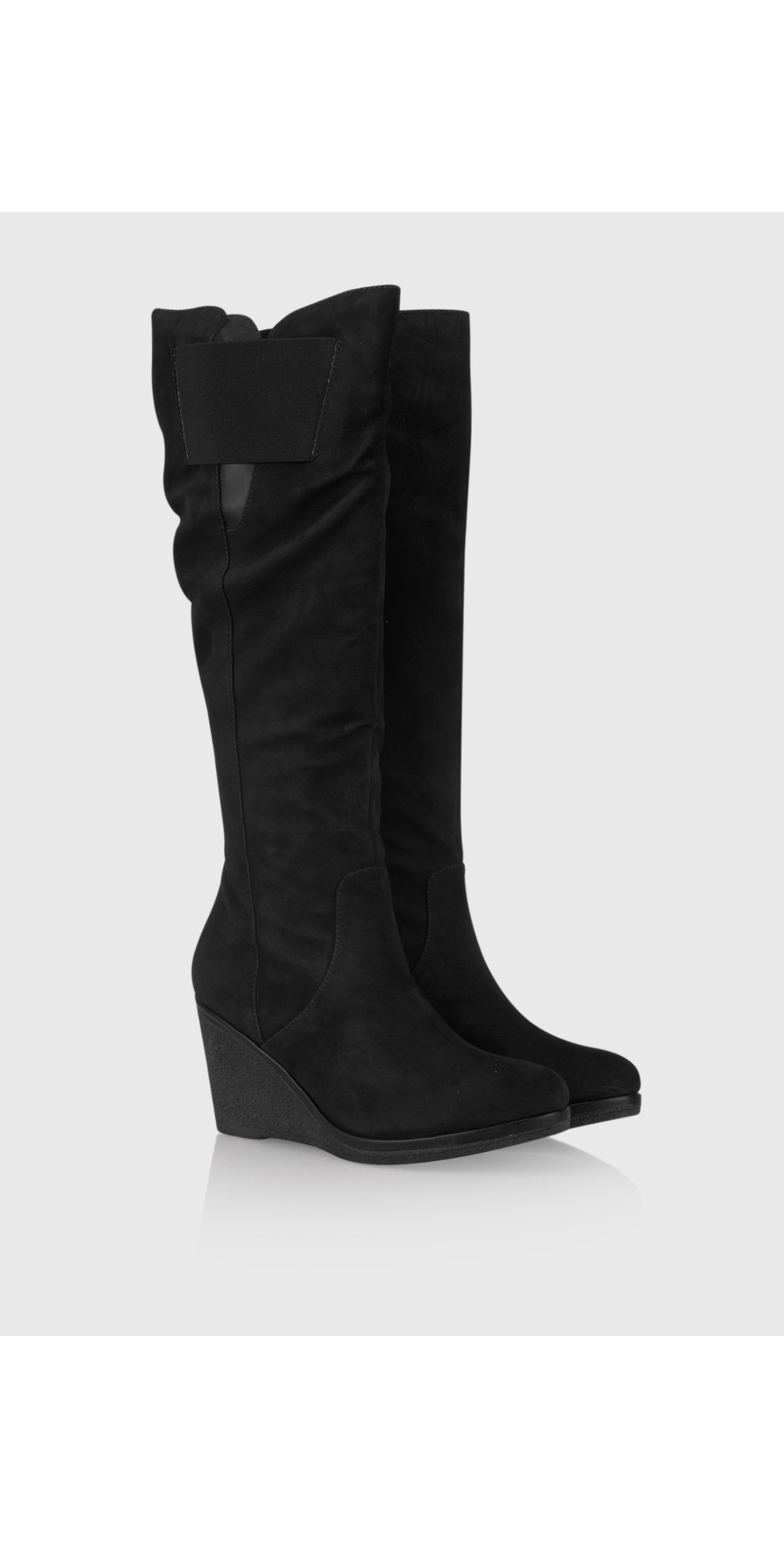 Vanilla Moon Shoes Long Luz Wedge Boot in Black