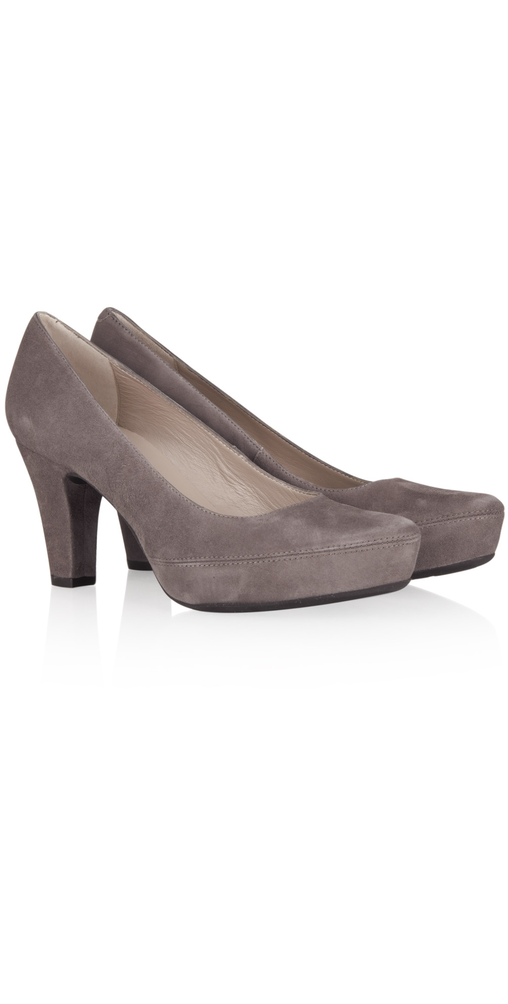 Unisa Shoes Kid Suede Platform Shoe in Cinder