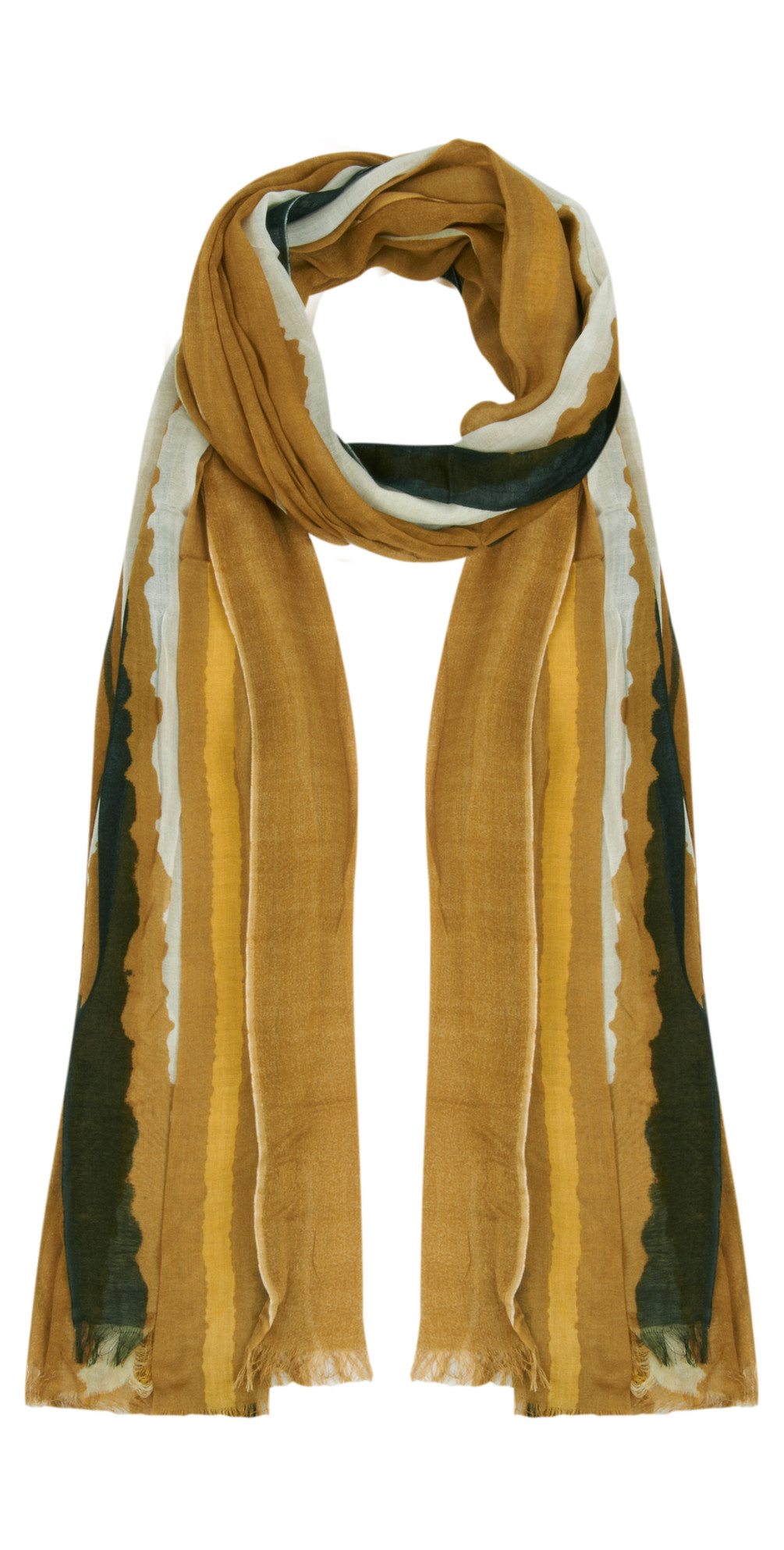 Sandwich Clothing Horizontal Stripe Scarf in Corn