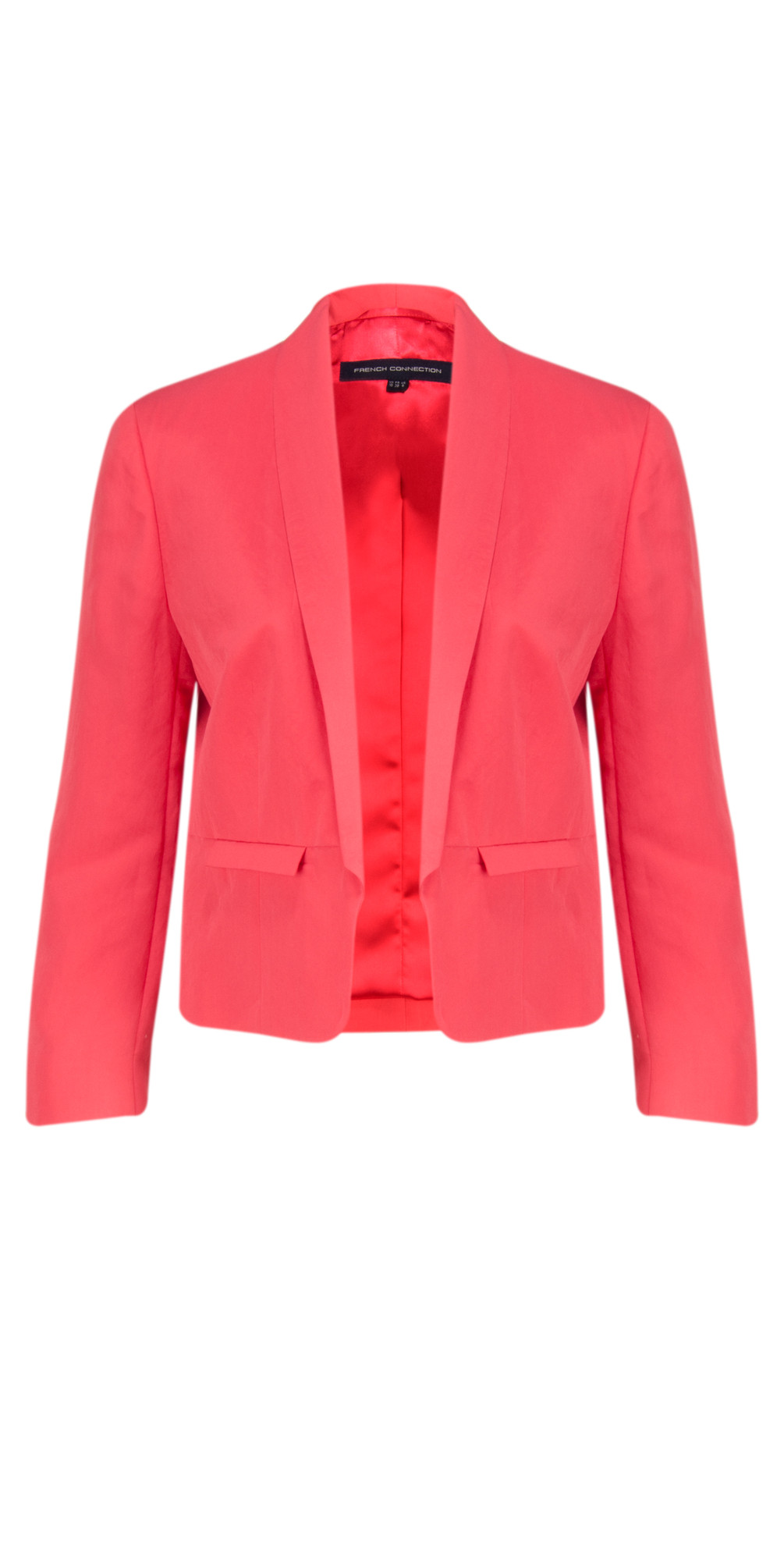 French Connection Aloha Silk Three Quarter Sleeve Jacket in Pink