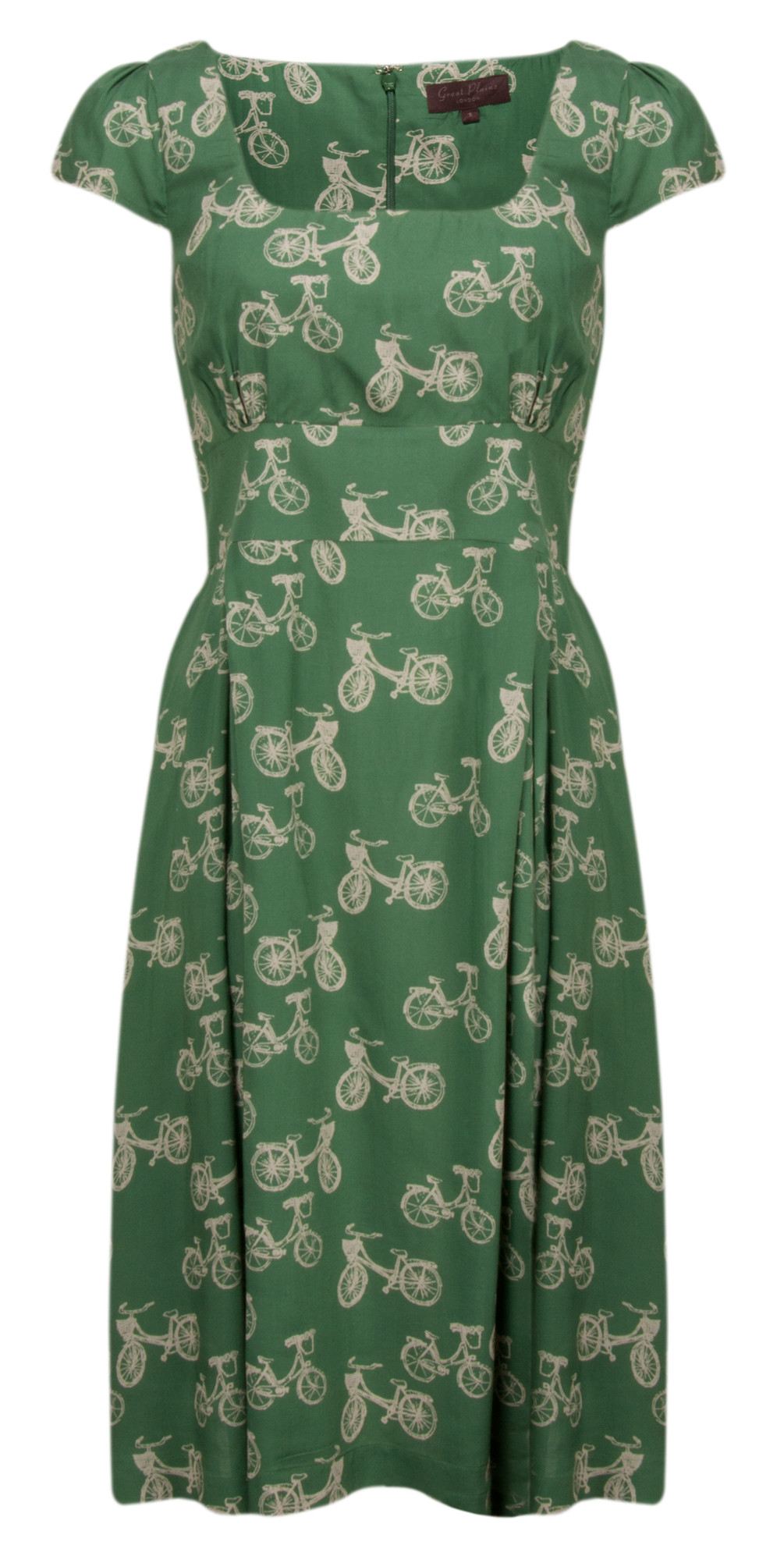 Great Plains Velo Bike Print Dress in Green
