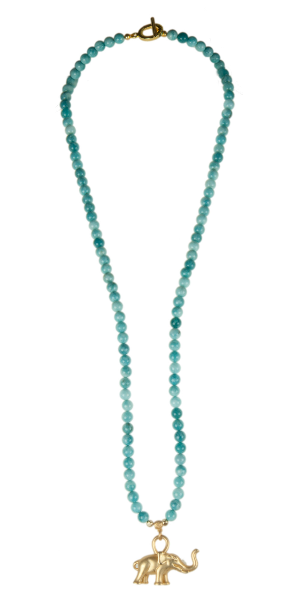 Pranella Booba Elephant Necklace in Blue
