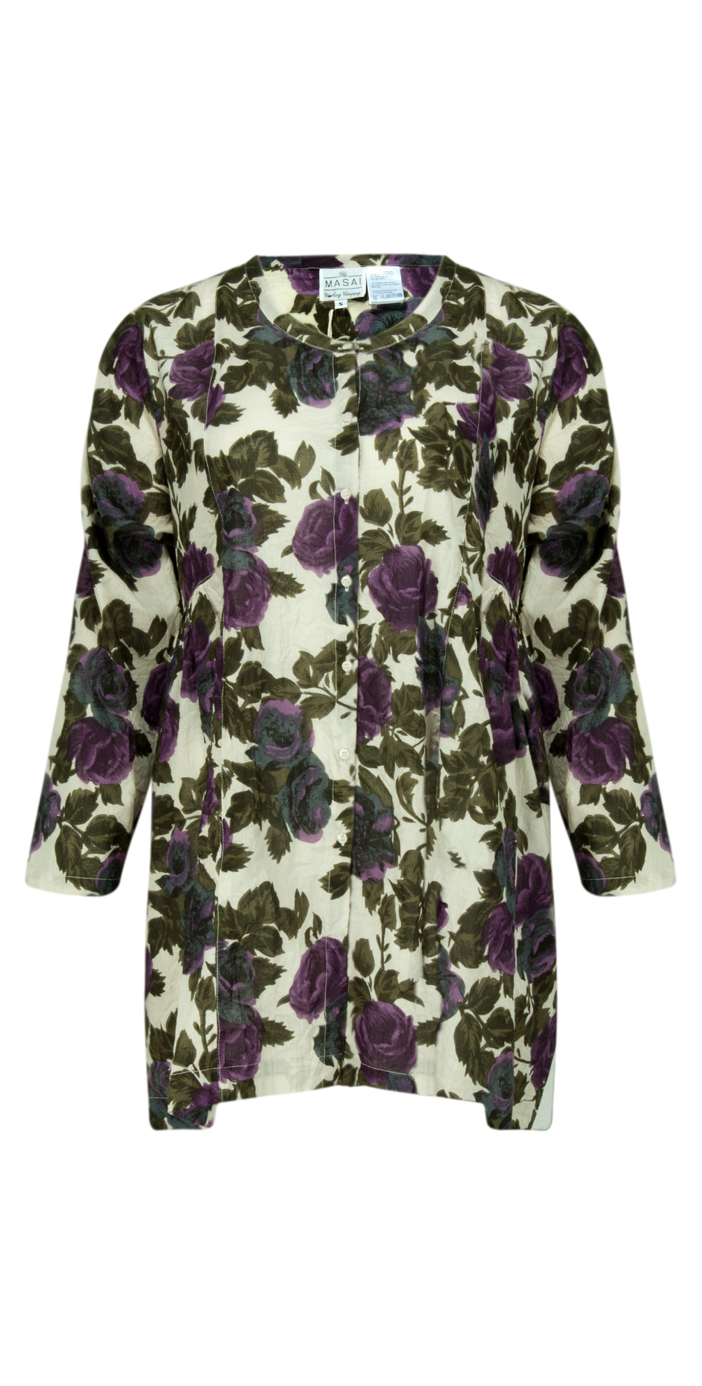 Masai Clothing Ivanna Blouse in 661-ClaretPrint