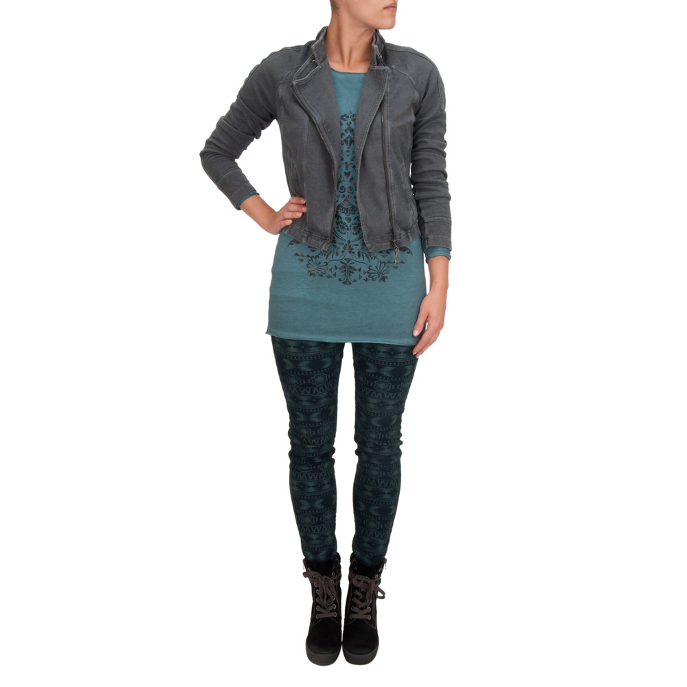 Sandwich Clothing Cotton Interlock Jacket in Slate