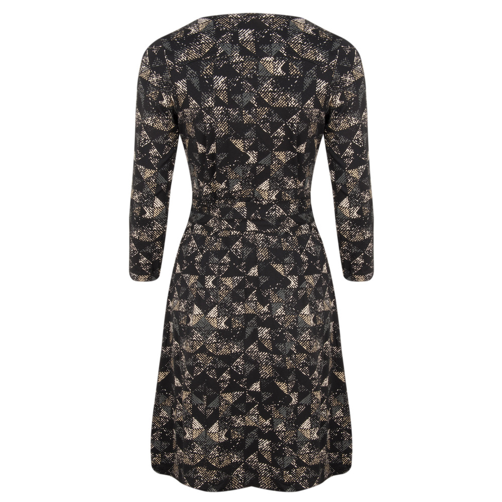 Sandwich Clothing Dotted Triangle Print Dress in Black