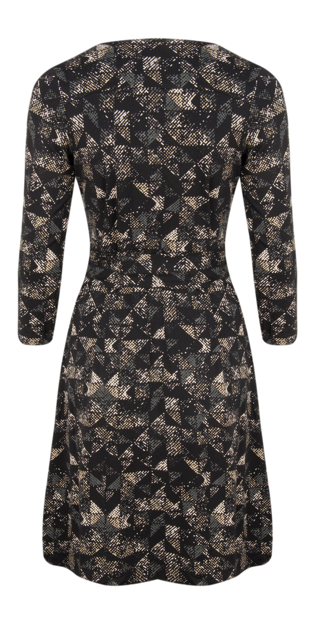 Sandwich Clothing Dotted Triangle Print Dress in Black