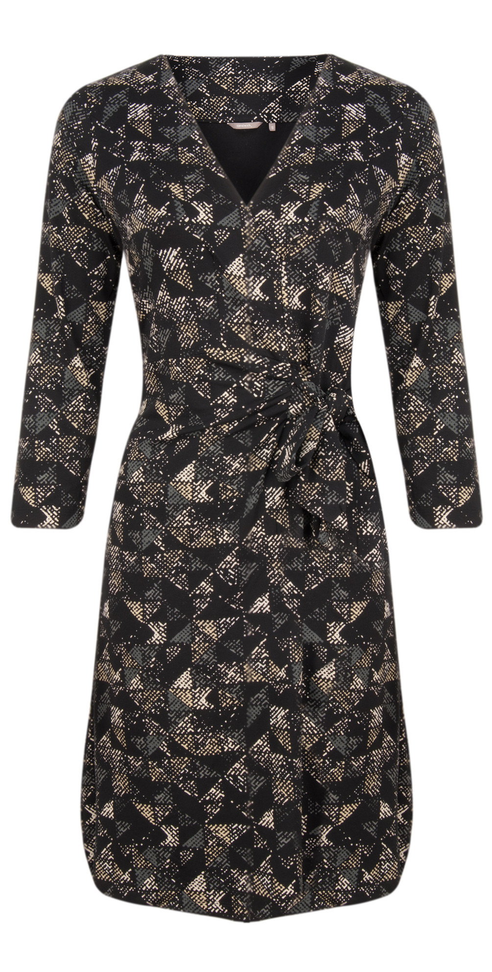 Sandwich Clothing Dotted Triangle Print Dress in Black