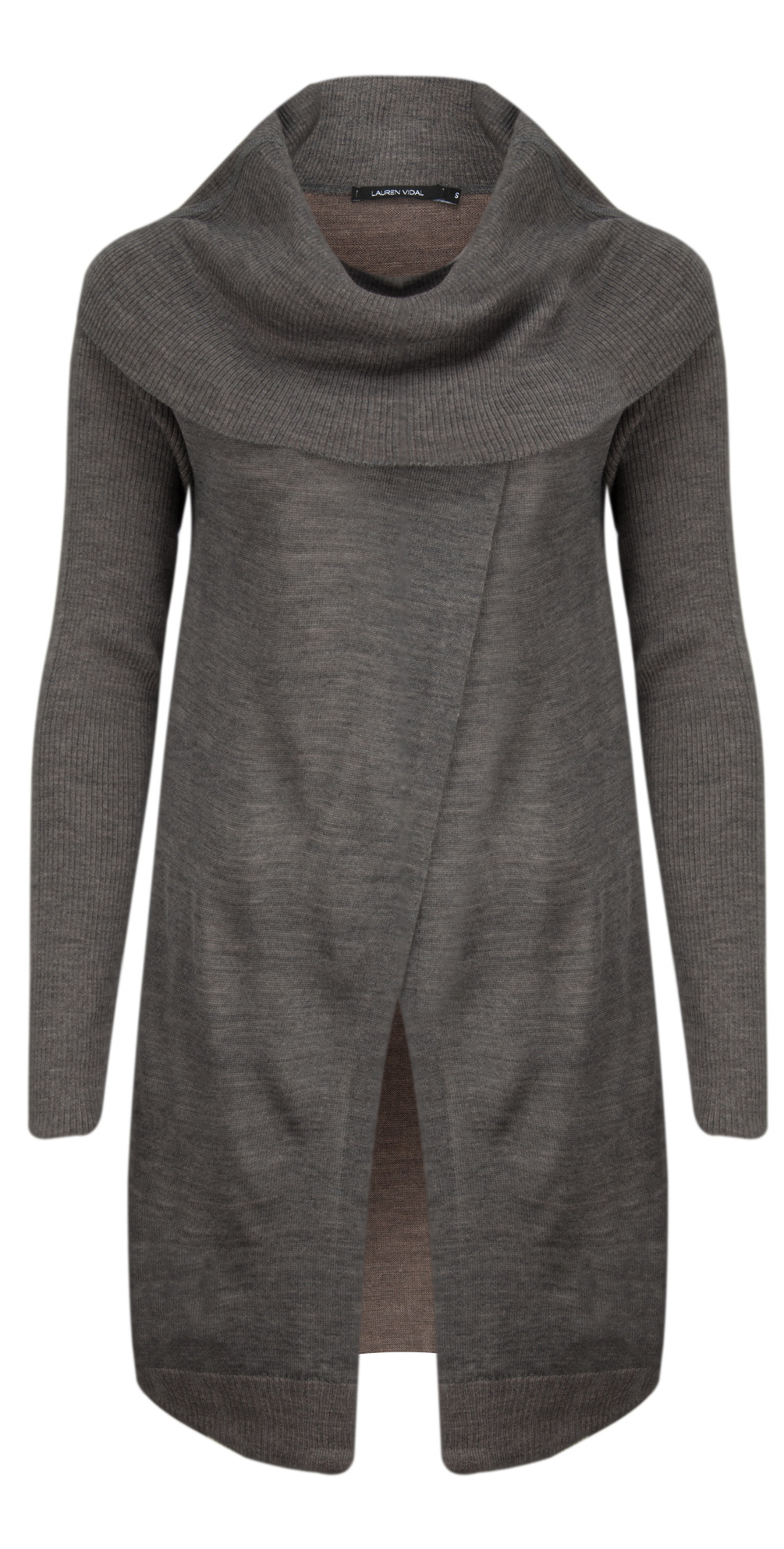 Lauren Vidal Elba Knit Crossover Tunic in Taupe