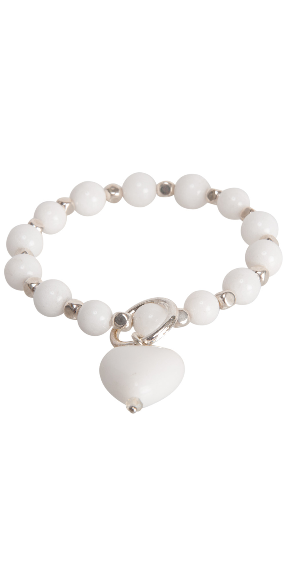 Pranella Whitney Heart Bracelet in White