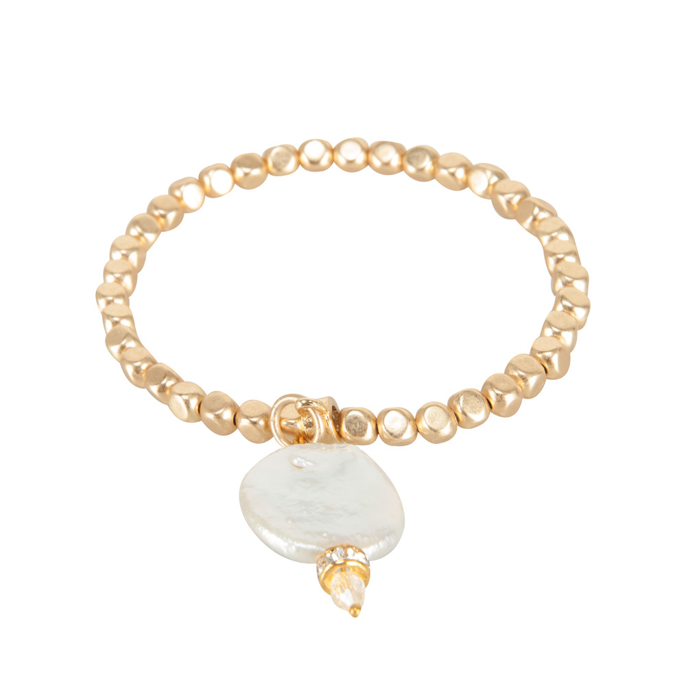Pranella Matilda Pearl Bracelet in Gold