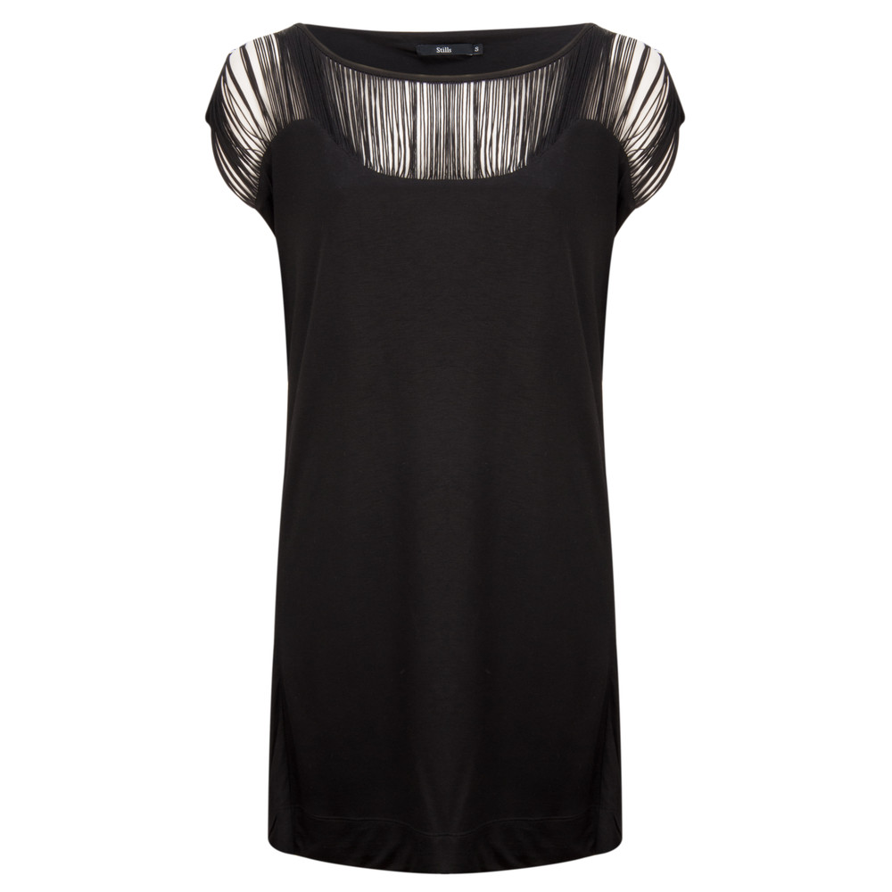 Stills Clothing Long Top S/l Tencel in Black