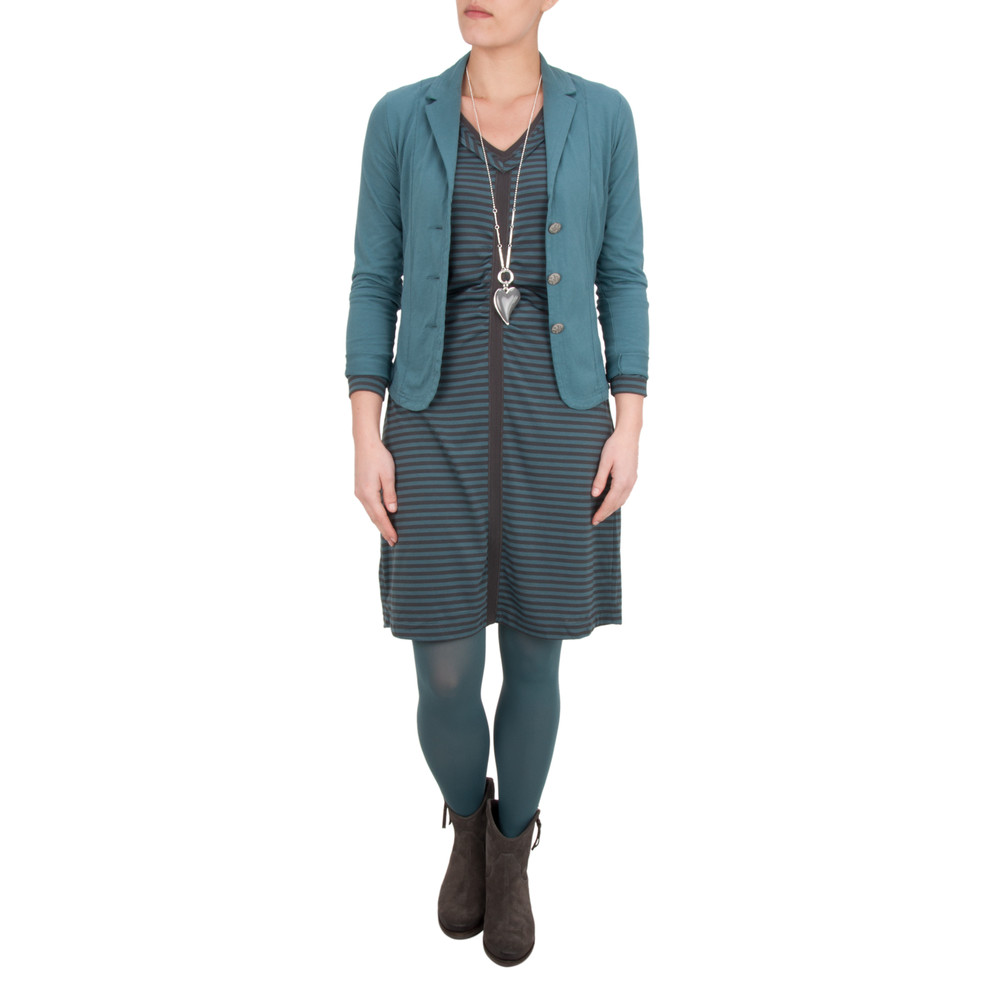 Sandwich Clothing Light Sueded French Terry Blazer in Lake Blue
