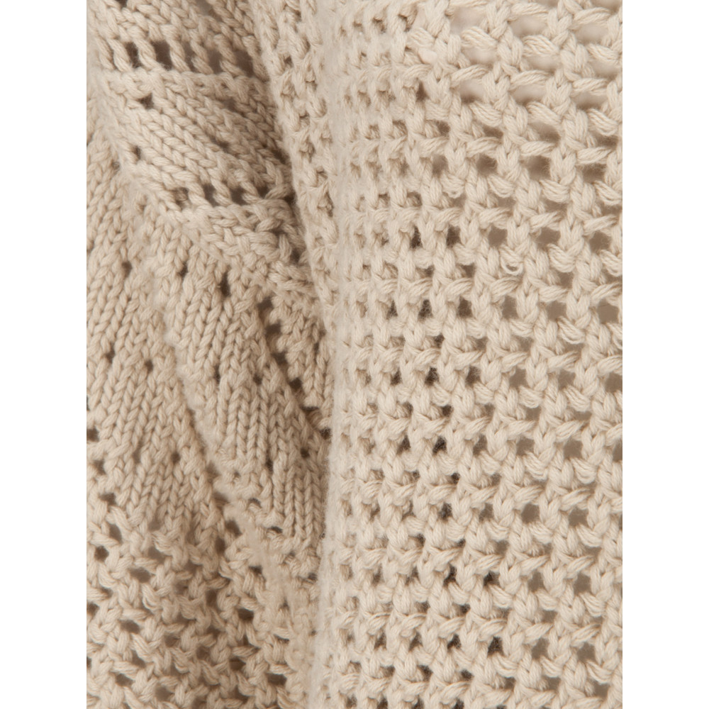 Great Plains Cockleshell Crochet Jumper in Oatmeal