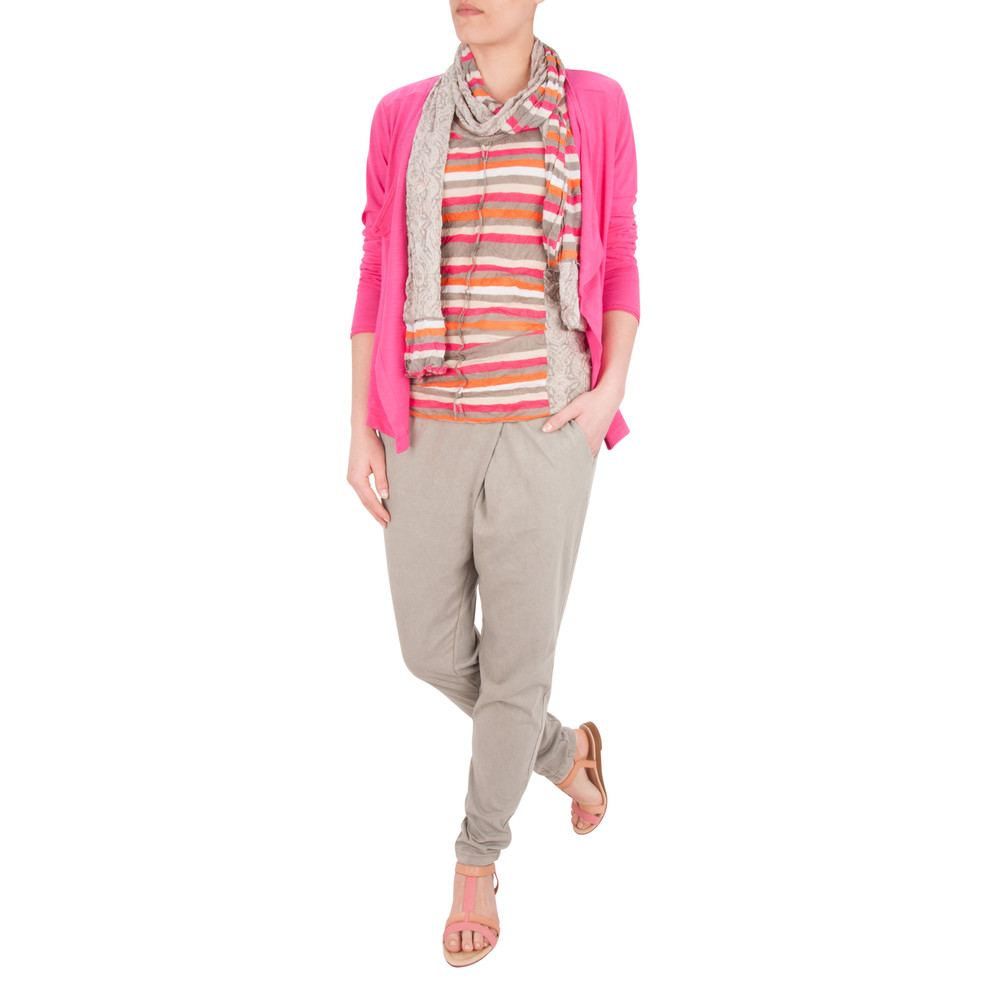 Sandwich Clothing Slub Jersey Cardigan in Fuchsia
